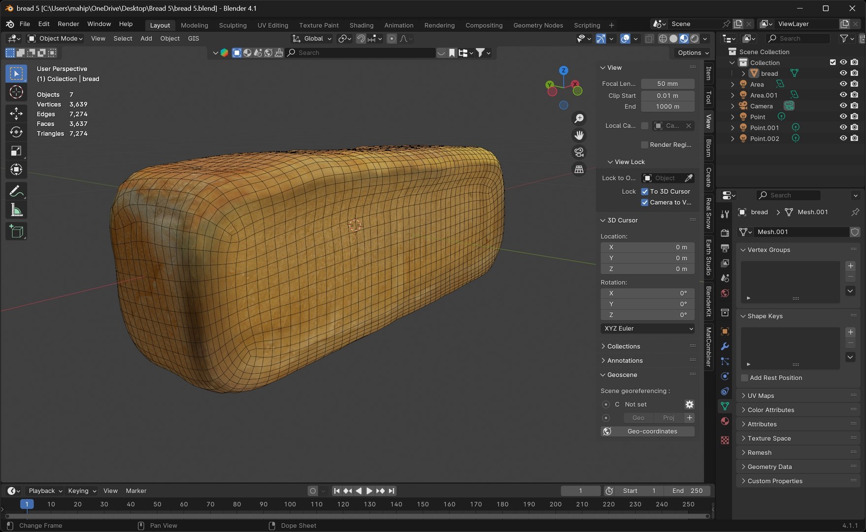 3D Bread 5 Model - TurboSquid 2369507