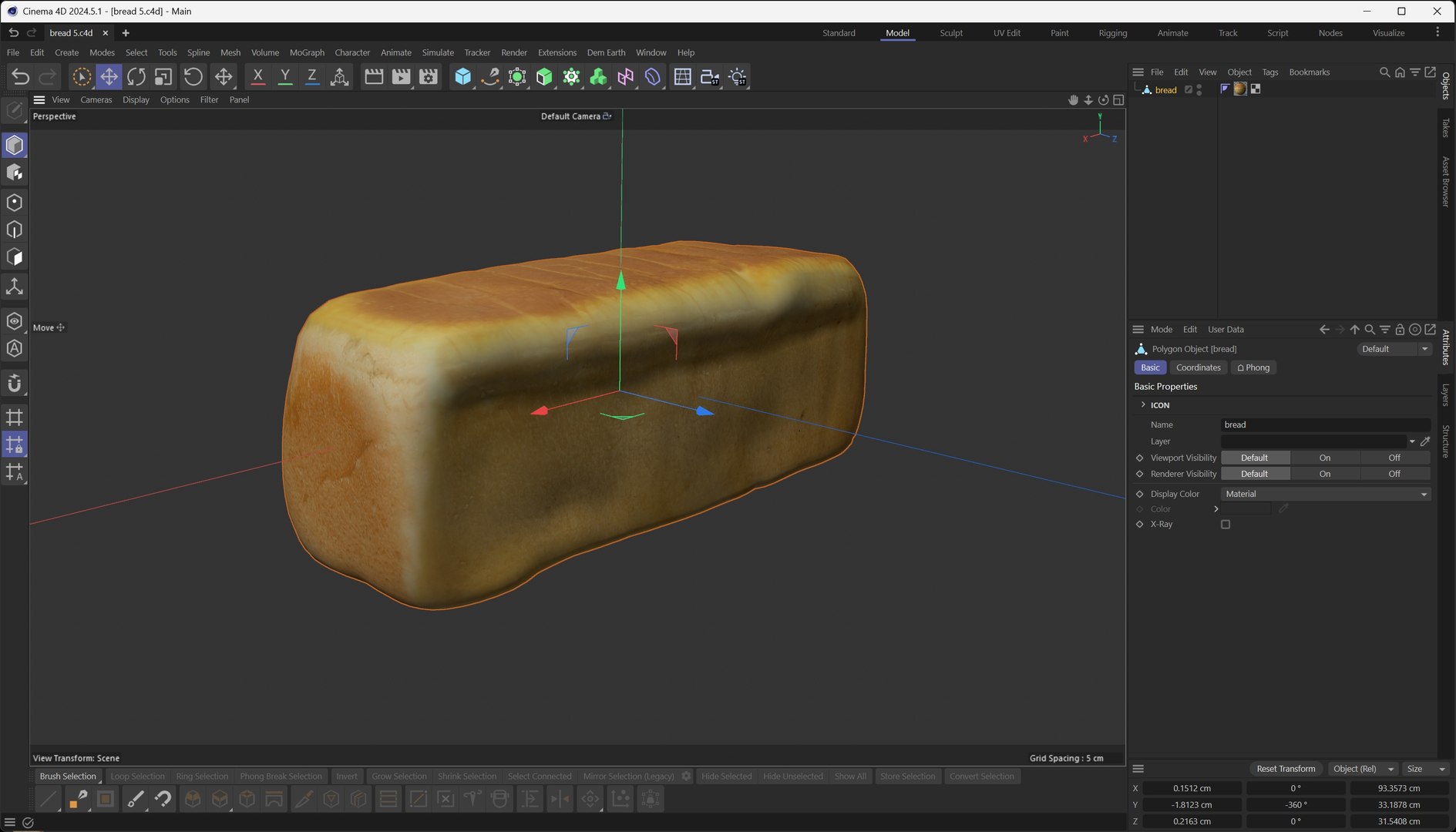 3D Bread 5 Model - TurboSquid 2369507