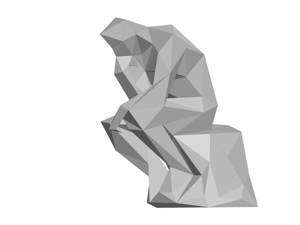 Low Poly Thinker 3D model - TurboSquid 1996515