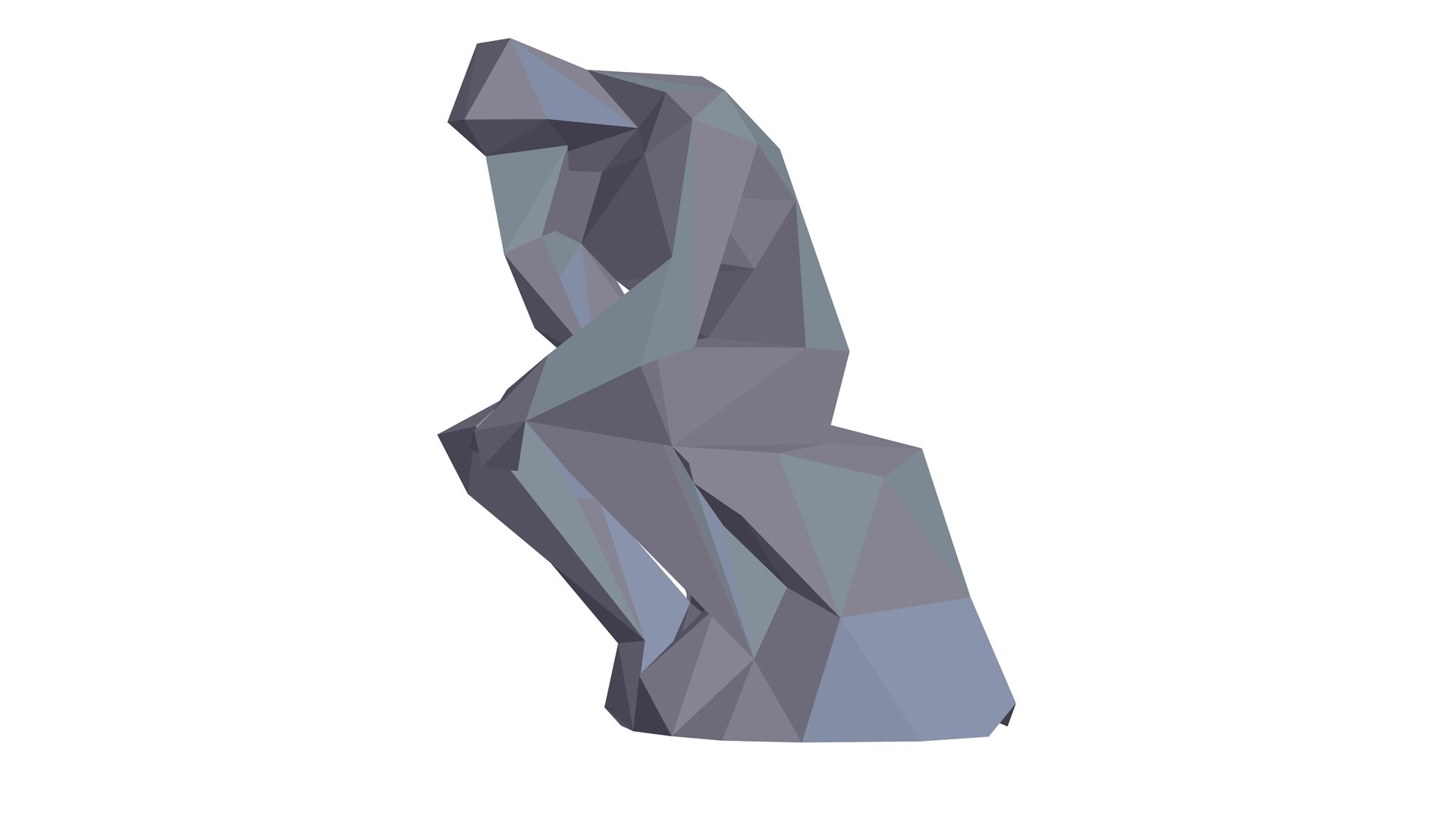 Low-Poly Thinker 3D model - TurboSquid 1996515