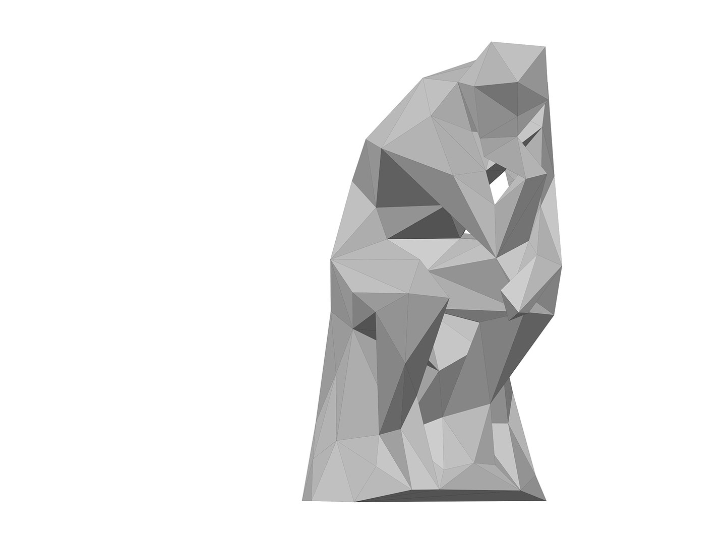 Low Poly Thinker 3D model - TurboSquid 1996515