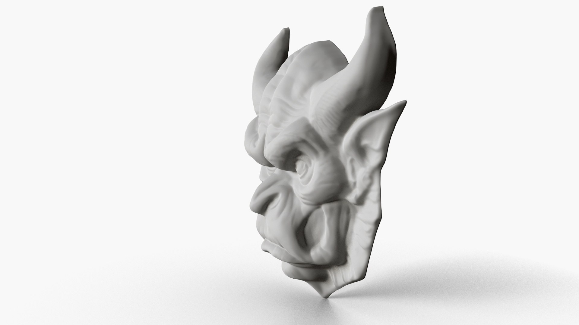 Gargoyle Head Relief 1 3D - TurboSquid 2287341