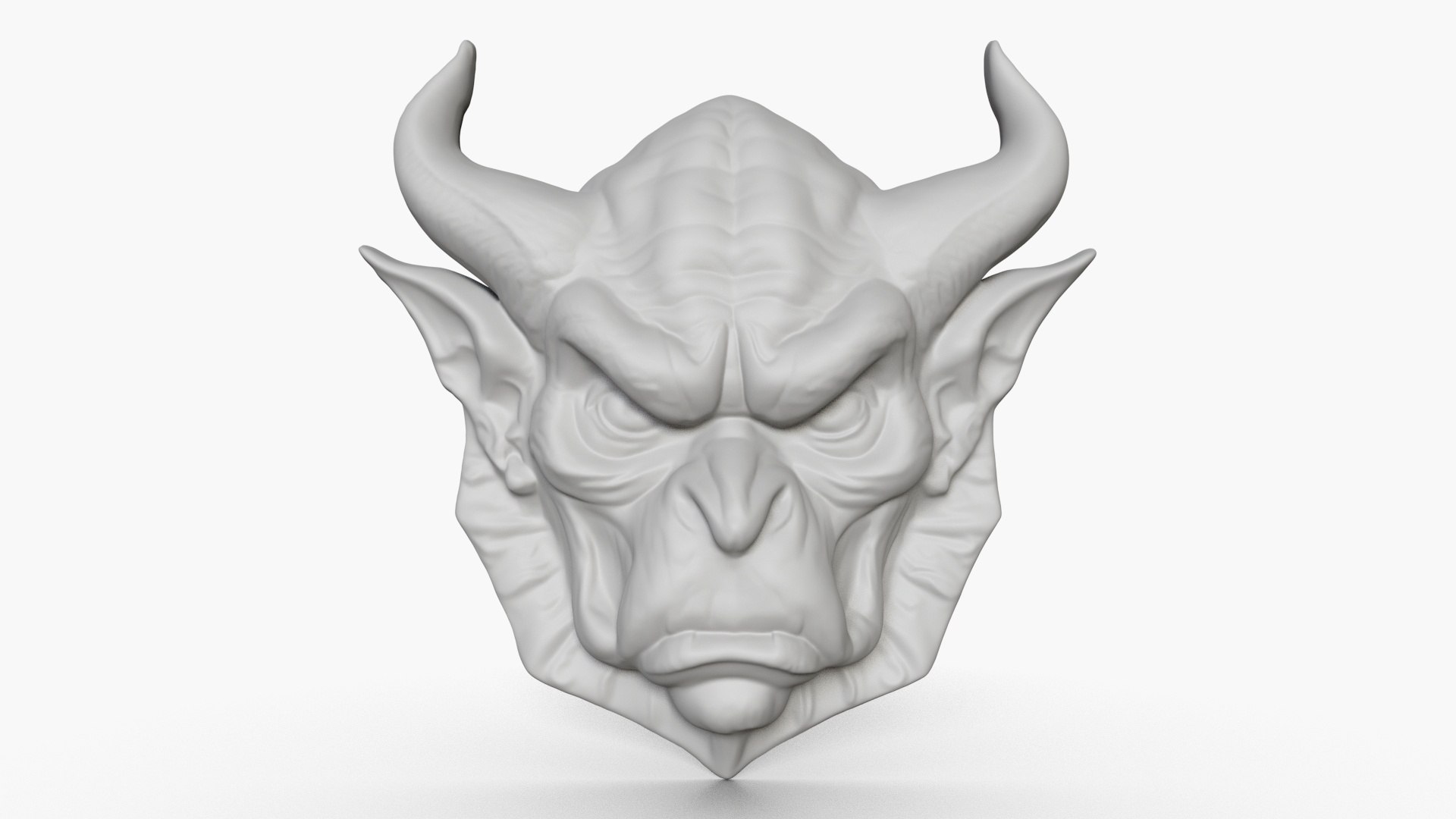 Gargoyle Head Relief 1 3D - TurboSquid 2287341