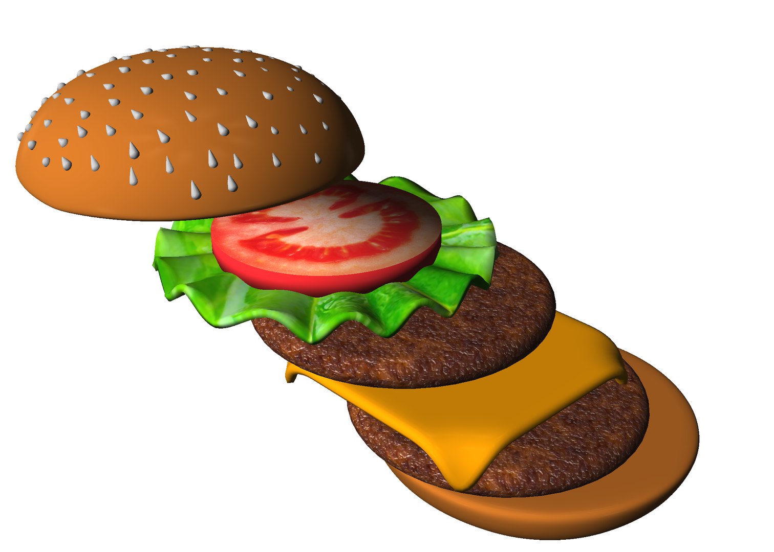 Burger Model - TurboSquid 2285530