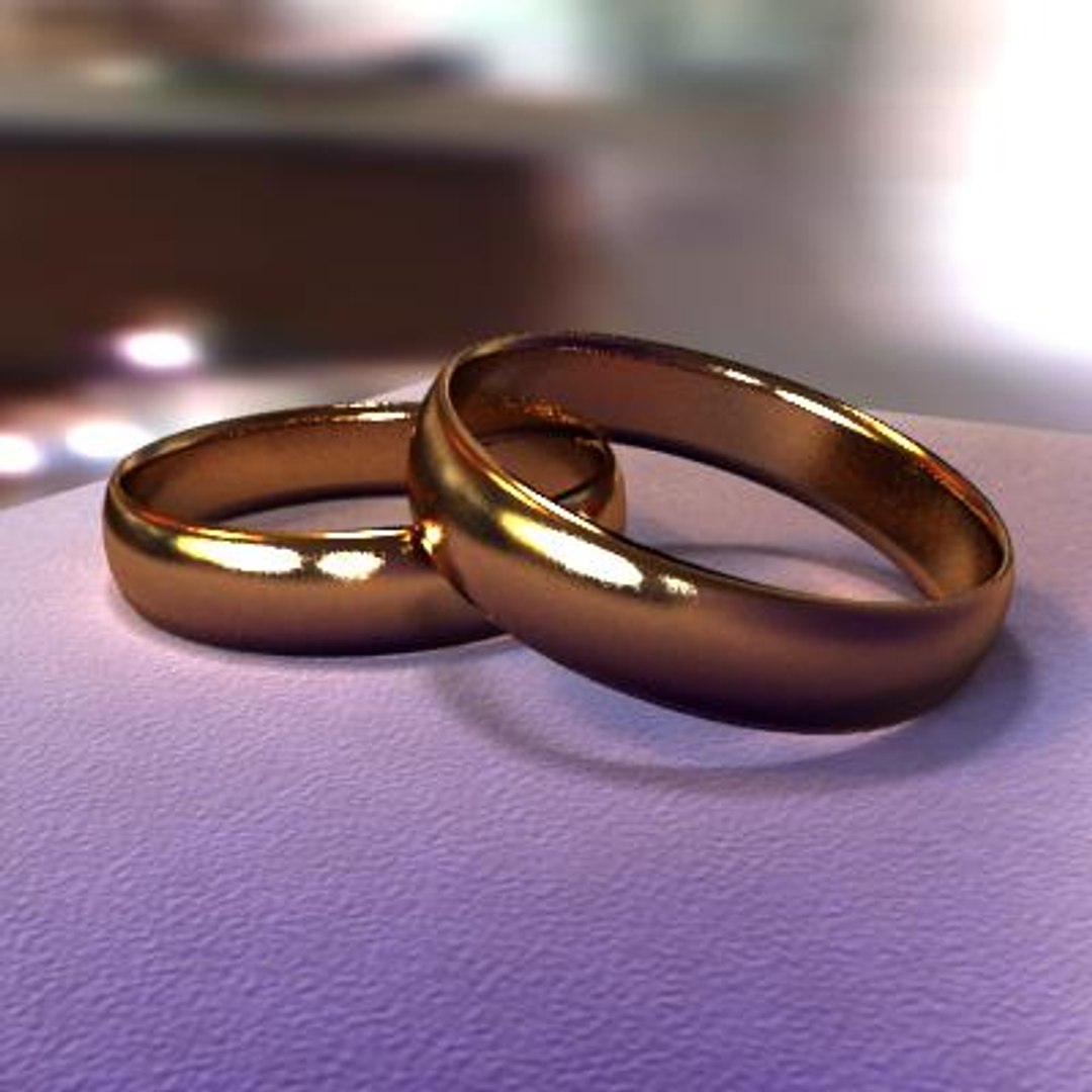 3d wedding rings