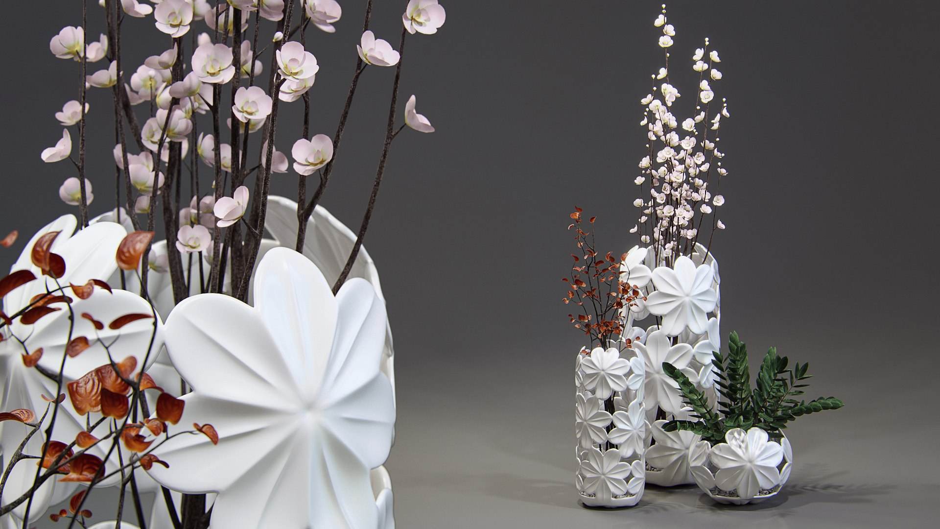 Indoor Plants In A Decorative Vases 3D Model - TurboSquid 2169616