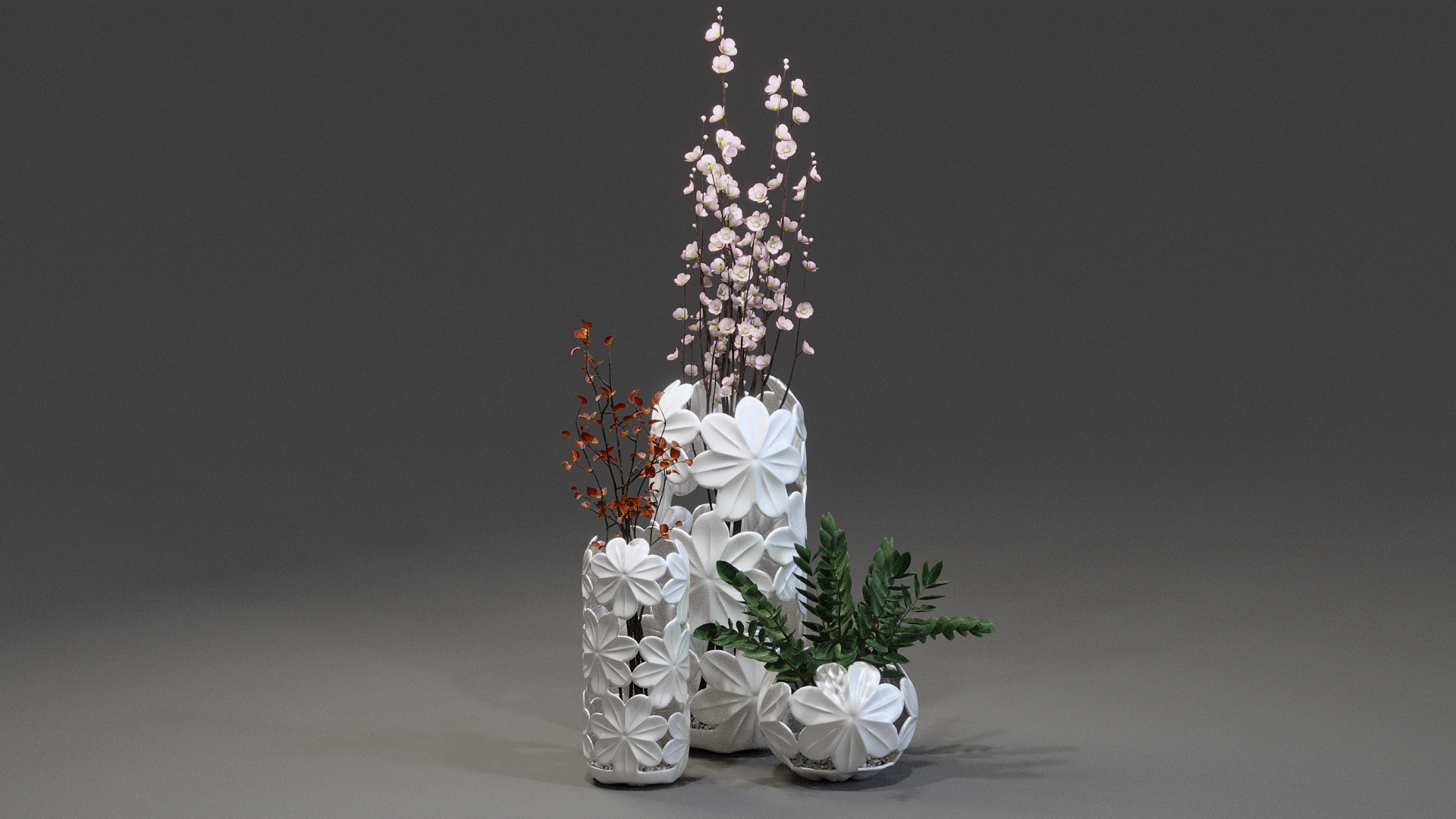 Indoor Plants In A Decorative Vases 3D Model - TurboSquid 2169616
