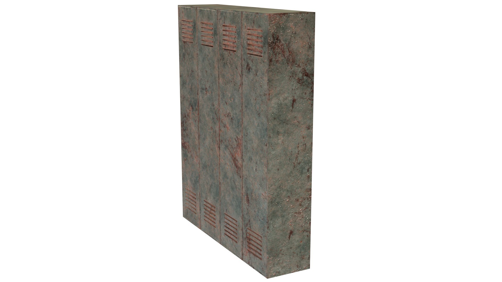3D Metal Painted Rusty Wardrobe Lockers model - TurboSquid 1939017