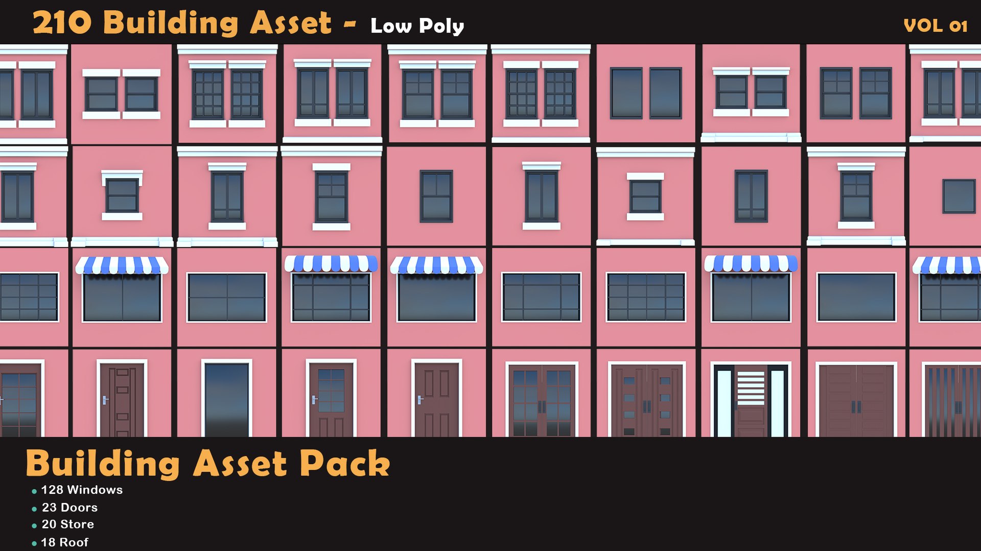 3D Building Asset Packvol 01 Model - TurboSquid 1987577