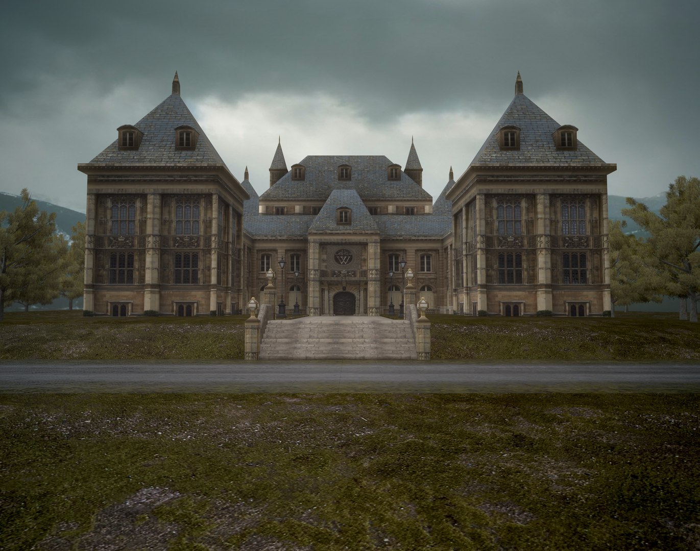 3D модель Gothic Manor - TurboSquid 1954225
