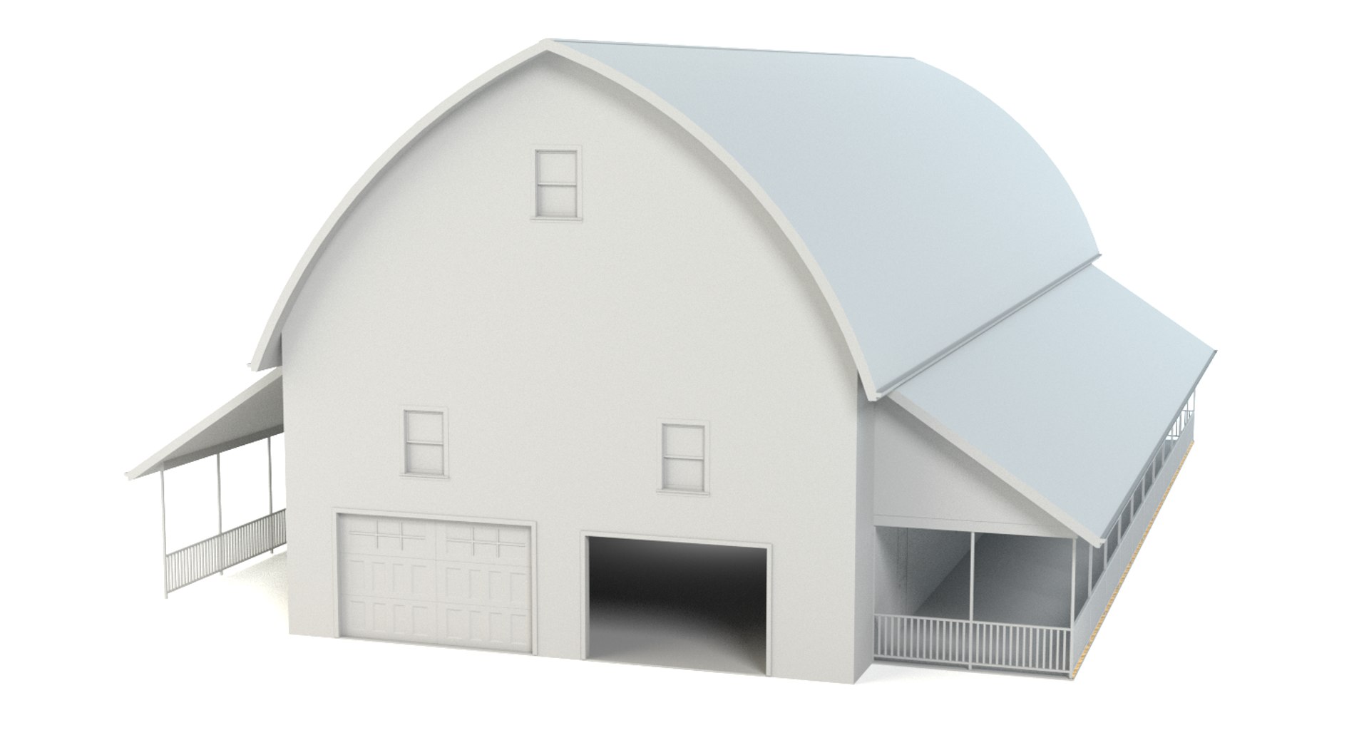 Barn Modeled 3d Model