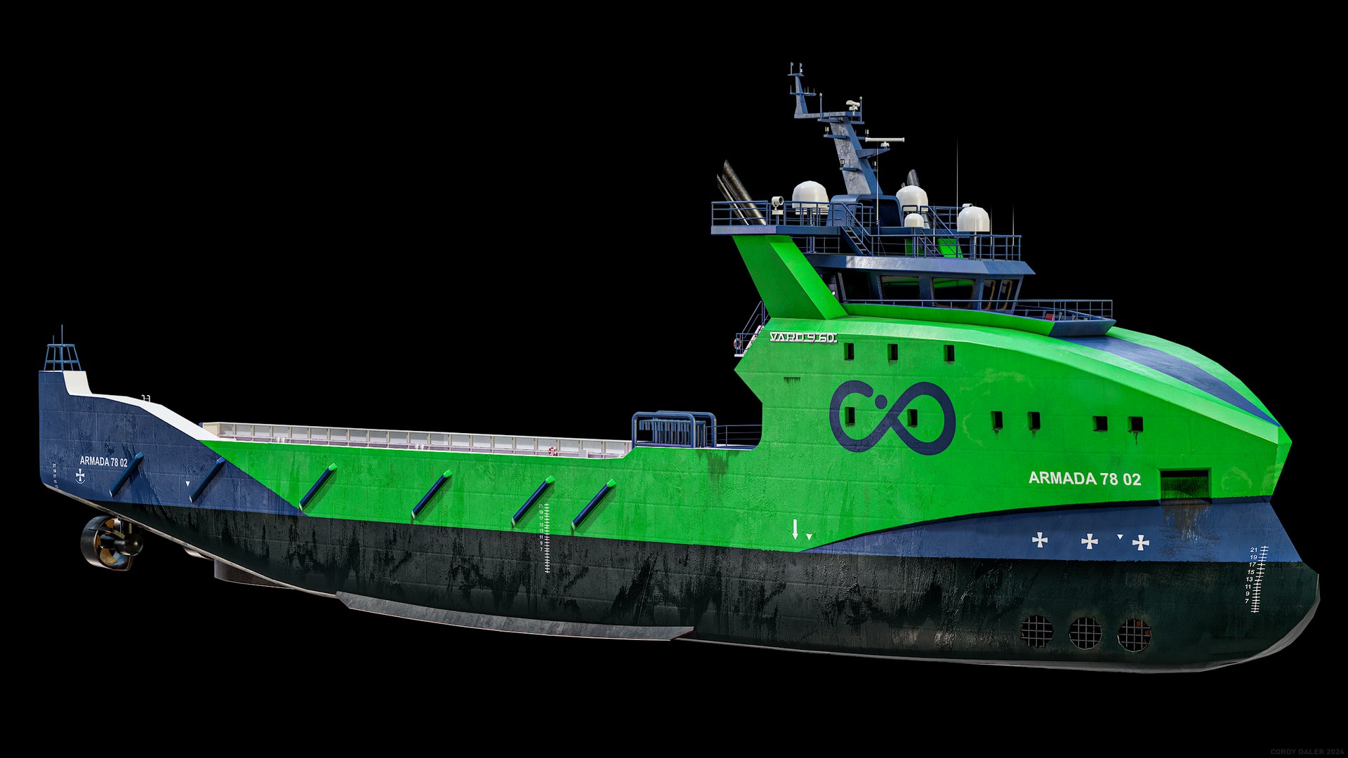 3D Offshore Supply Vessel Armada 7802 USV Mothership PBR - TurboSquid ...