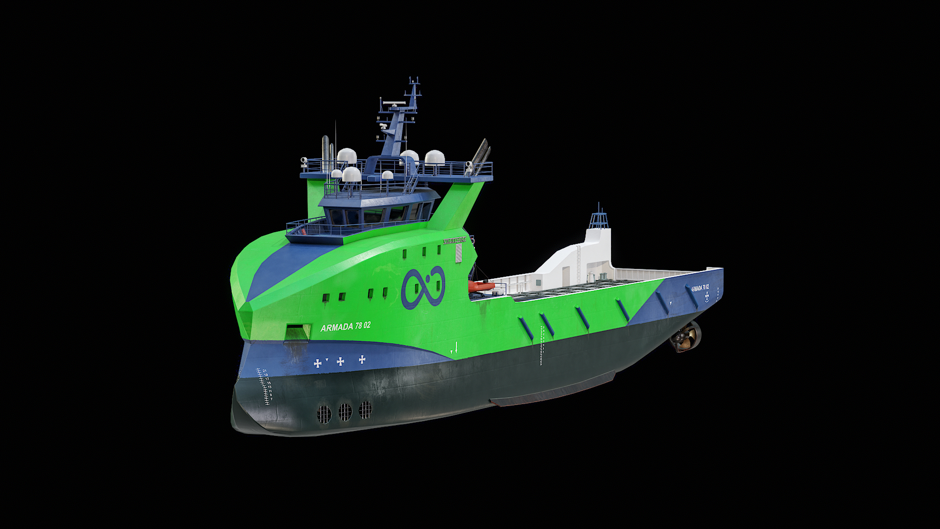 3D Offshore Supply Vessel Armada 7802 USV Mothership PBR - TurboSquid ...