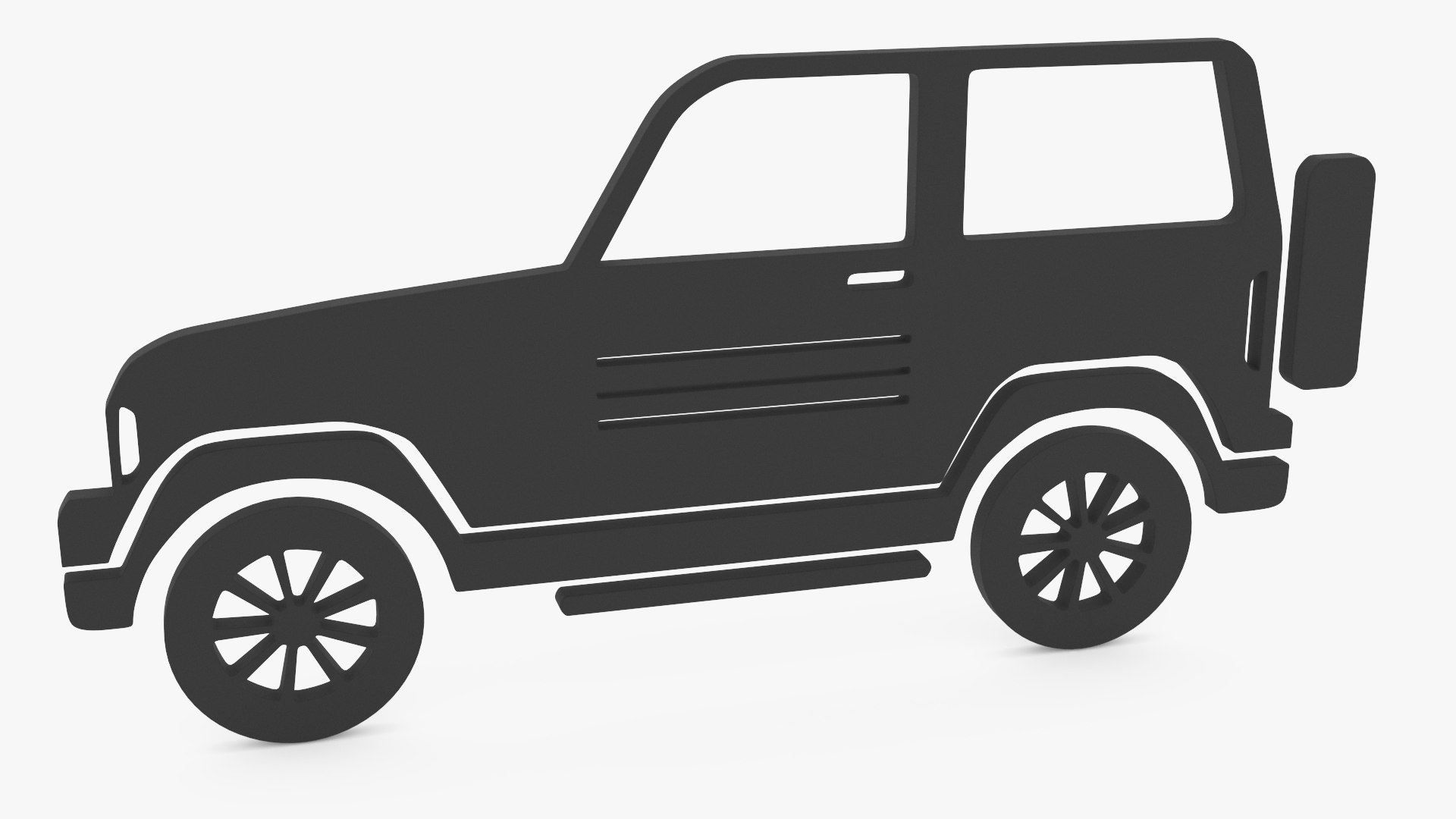 3D Model Car 4WD Silhouette - TurboSquid 2223884