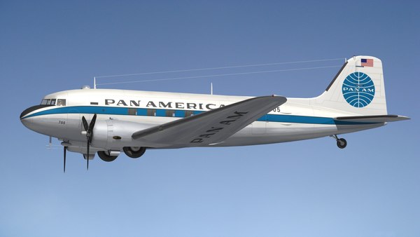 3D model DC3 Pan American World Airways - TurboSquid 1728852
