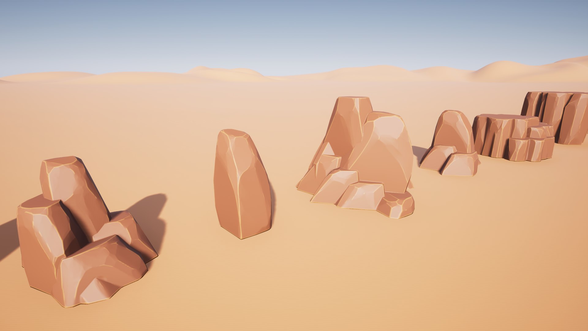 3D Stylized Desert Rocks Model - TurboSquid 1520512