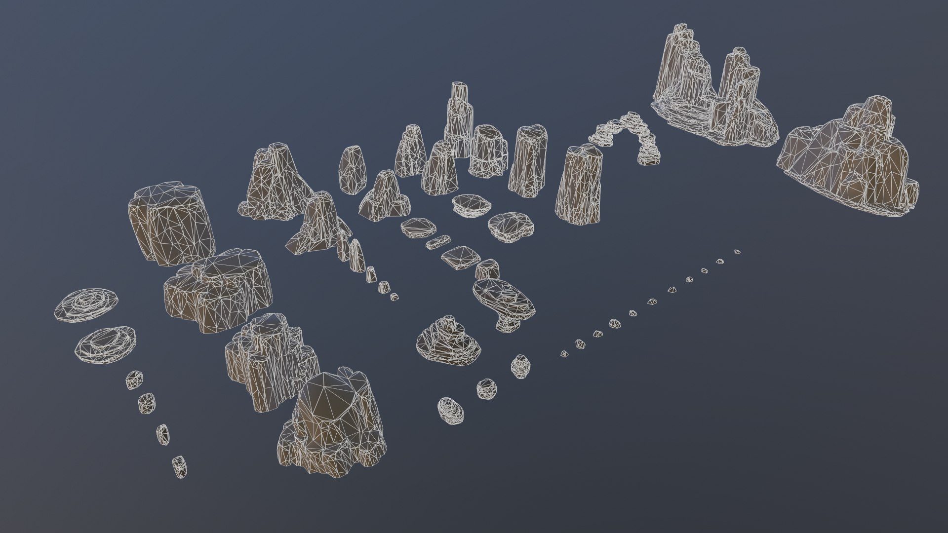 3D Stylized Desert Rocks Model - TurboSquid 1520512