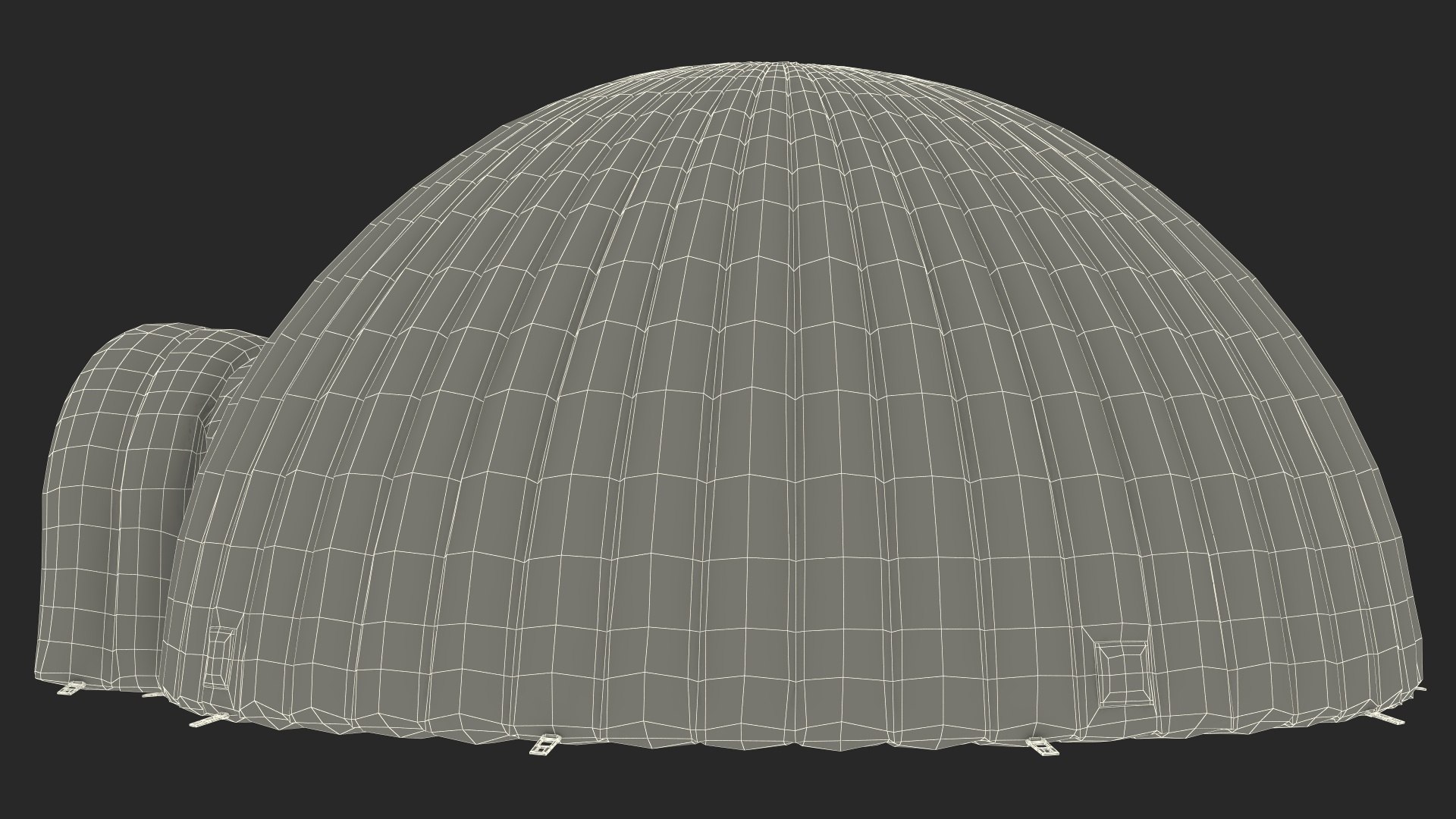 Portable Inflatable Igloo Tent Open Black 3D Model - TurboSquid 2214300