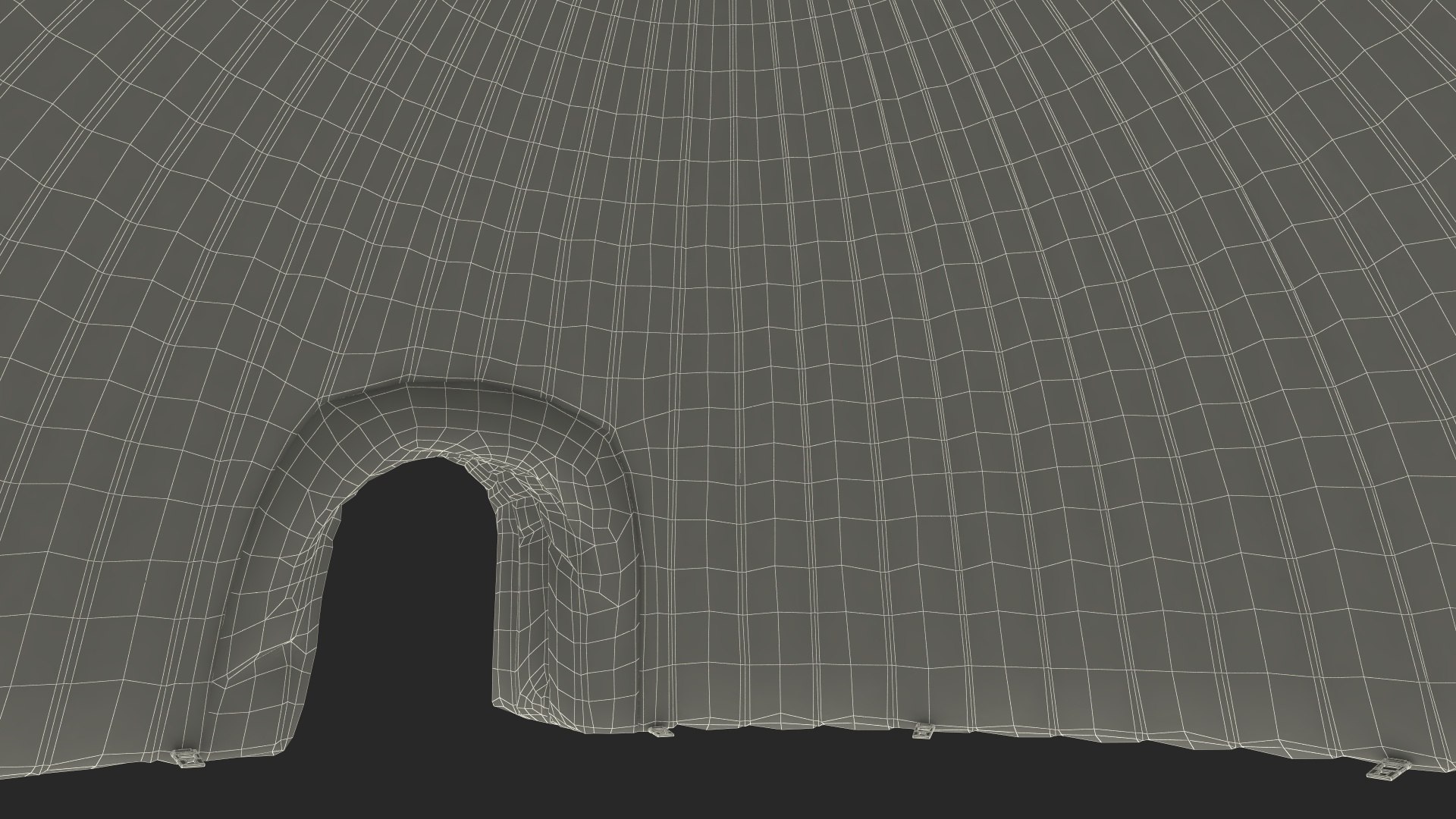 Portable Inflatable Igloo Tent Open Black 3D Model - TurboSquid 2214300