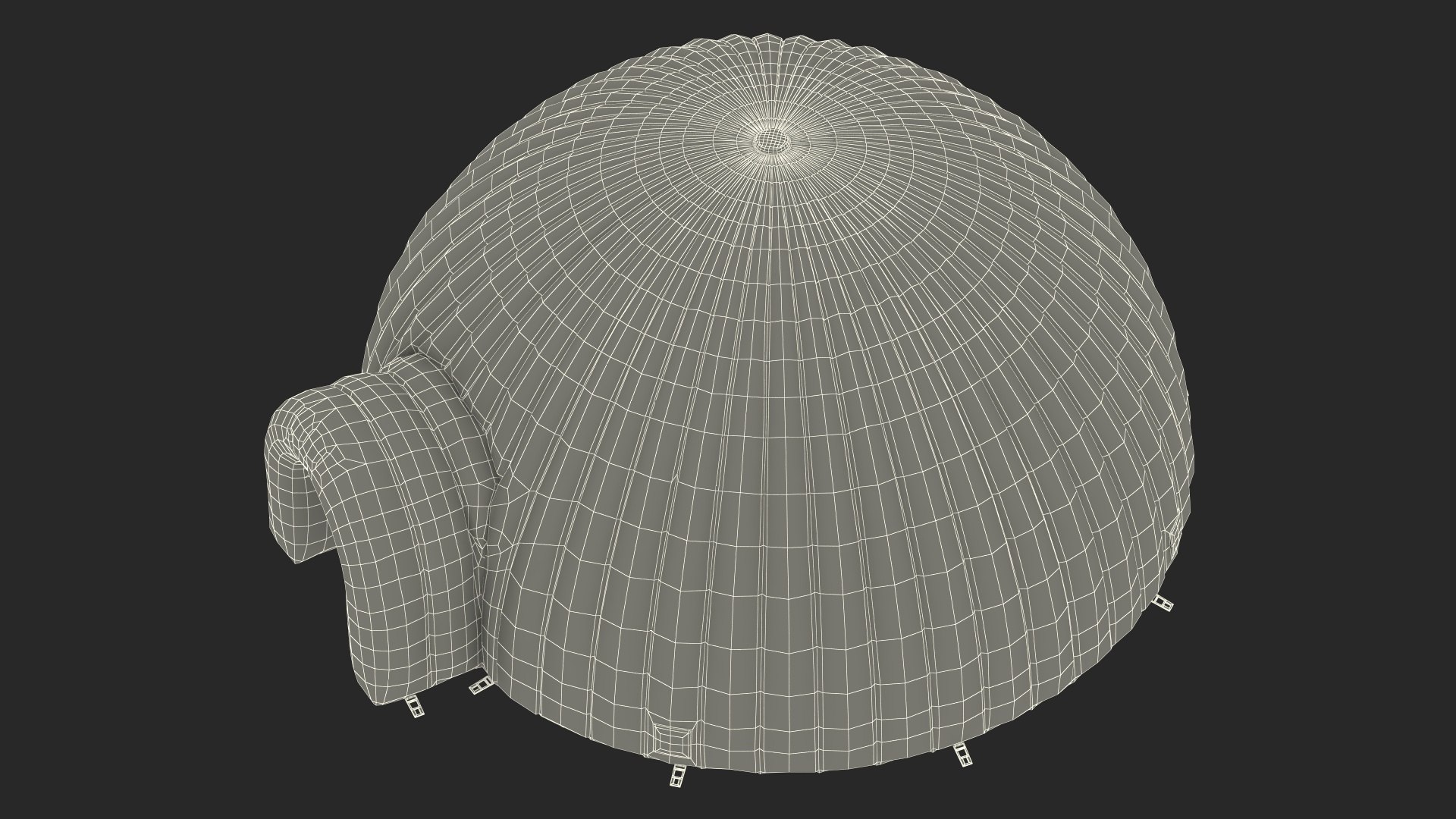 Portable Inflatable Igloo Tent Open Black 3D Model - TurboSquid 2214300