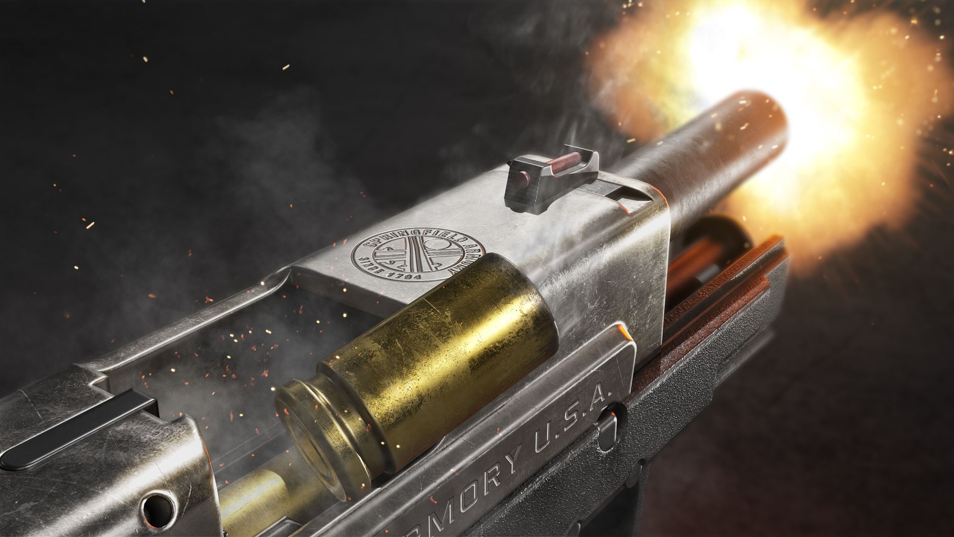 3D Springfield Handgun With Attachments - TurboSquid 1835434