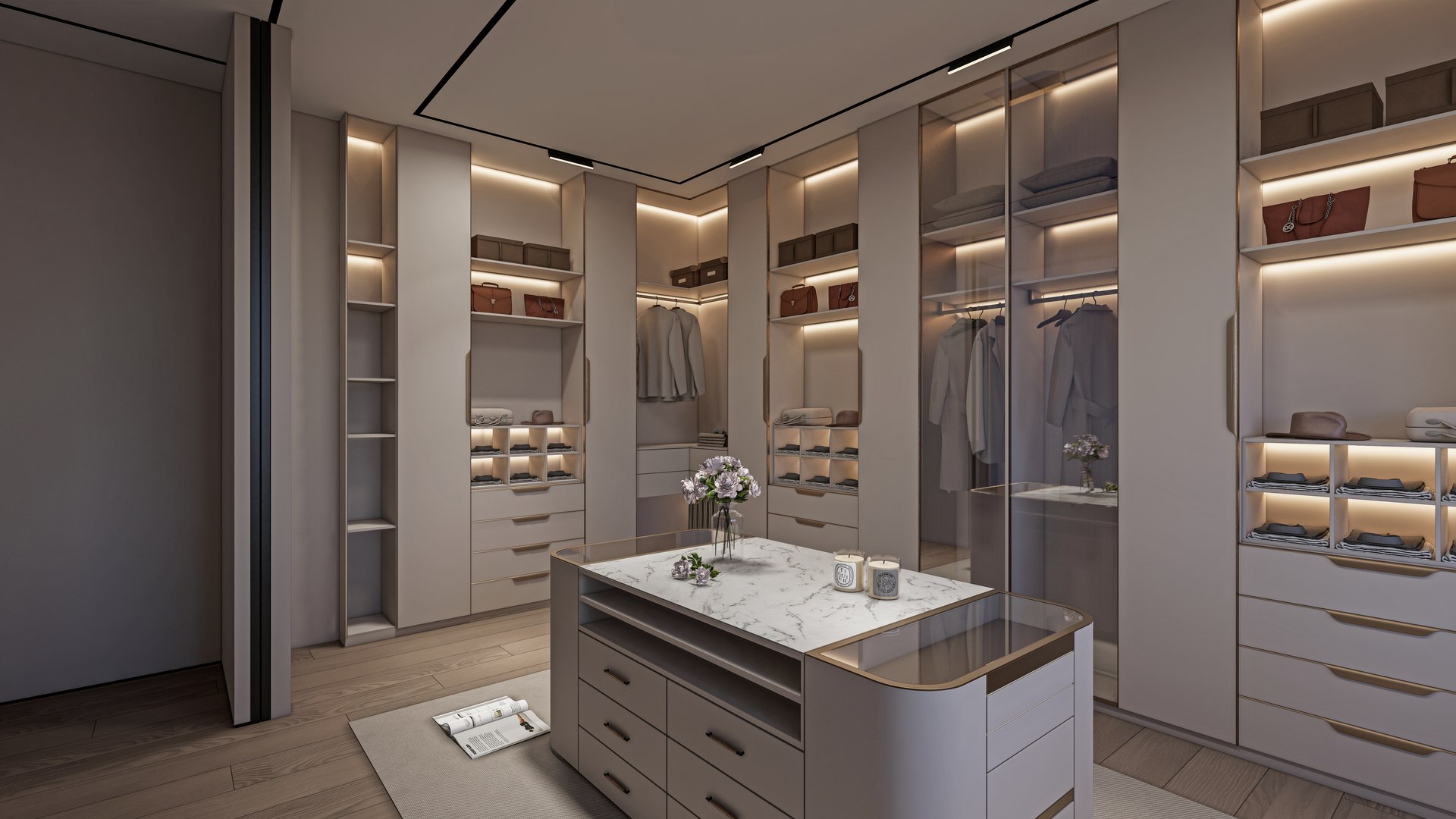 3D Dressing Room Wardrobe closet full Scene model - TurboSquid 2134473