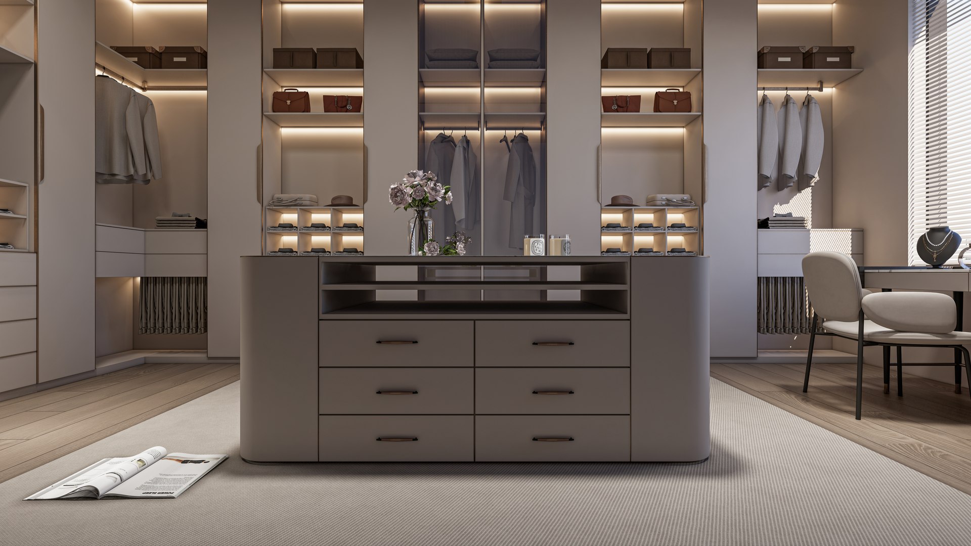 3D Dressing Room Wardrobe closet full Scene model - TurboSquid 2134473