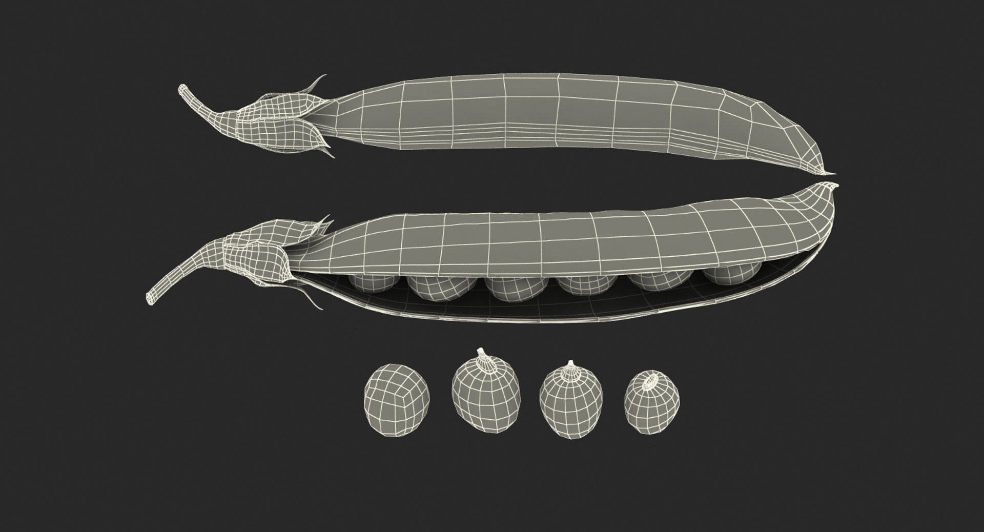 Pea Open Realistic 3D Model - TurboSquid 1226647