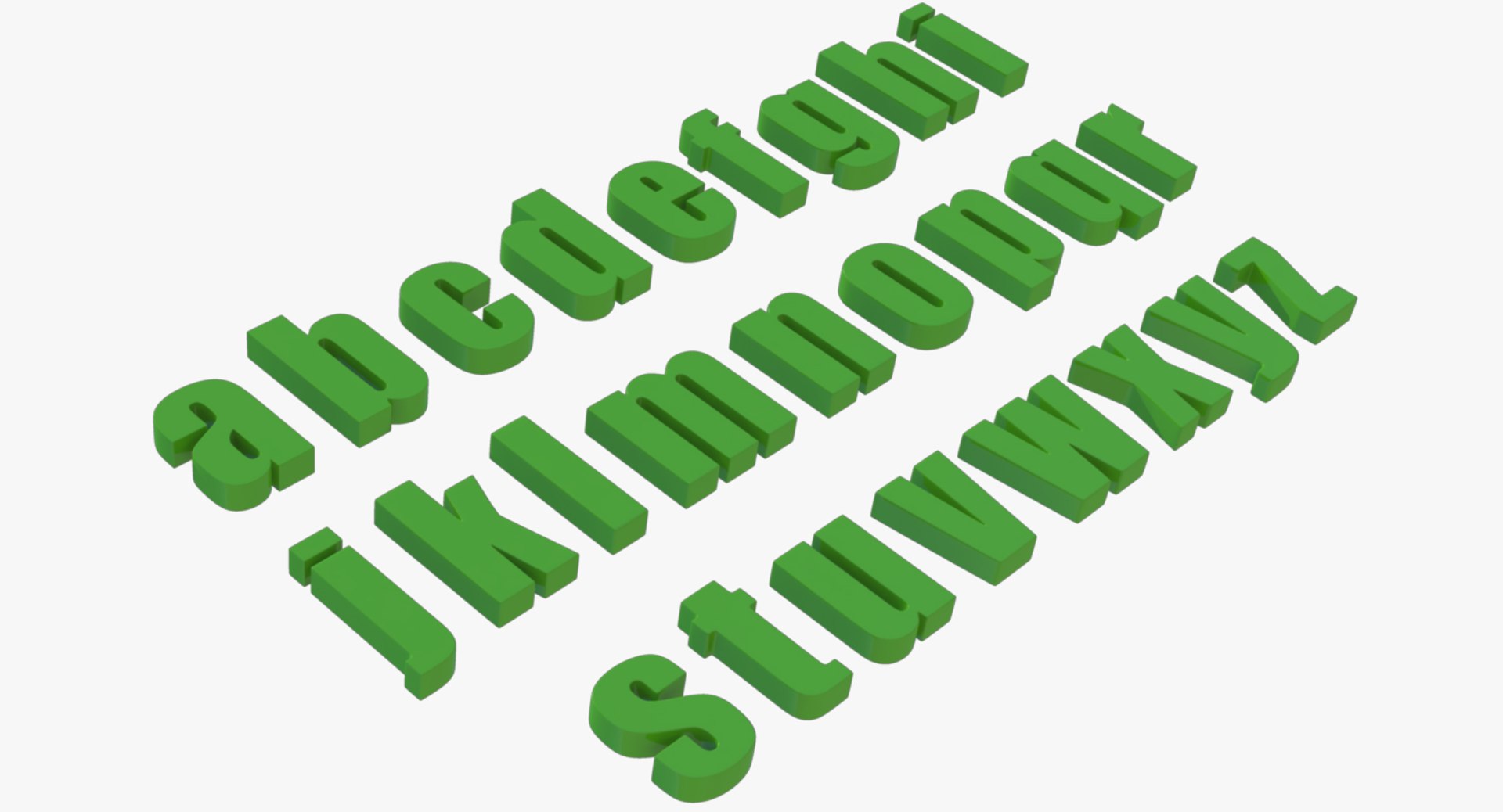 Small Letters Obj