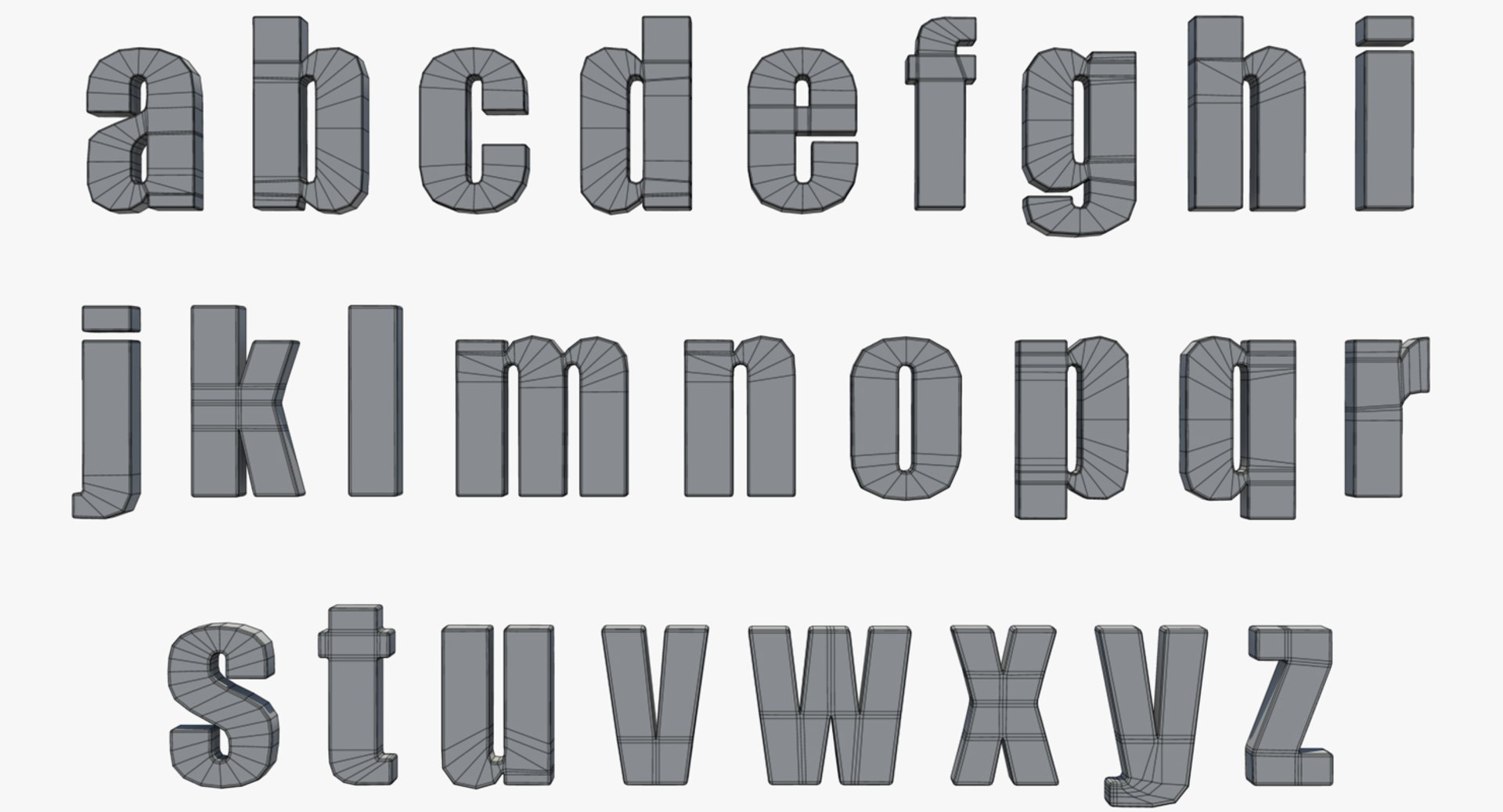 Small Letters Obj
