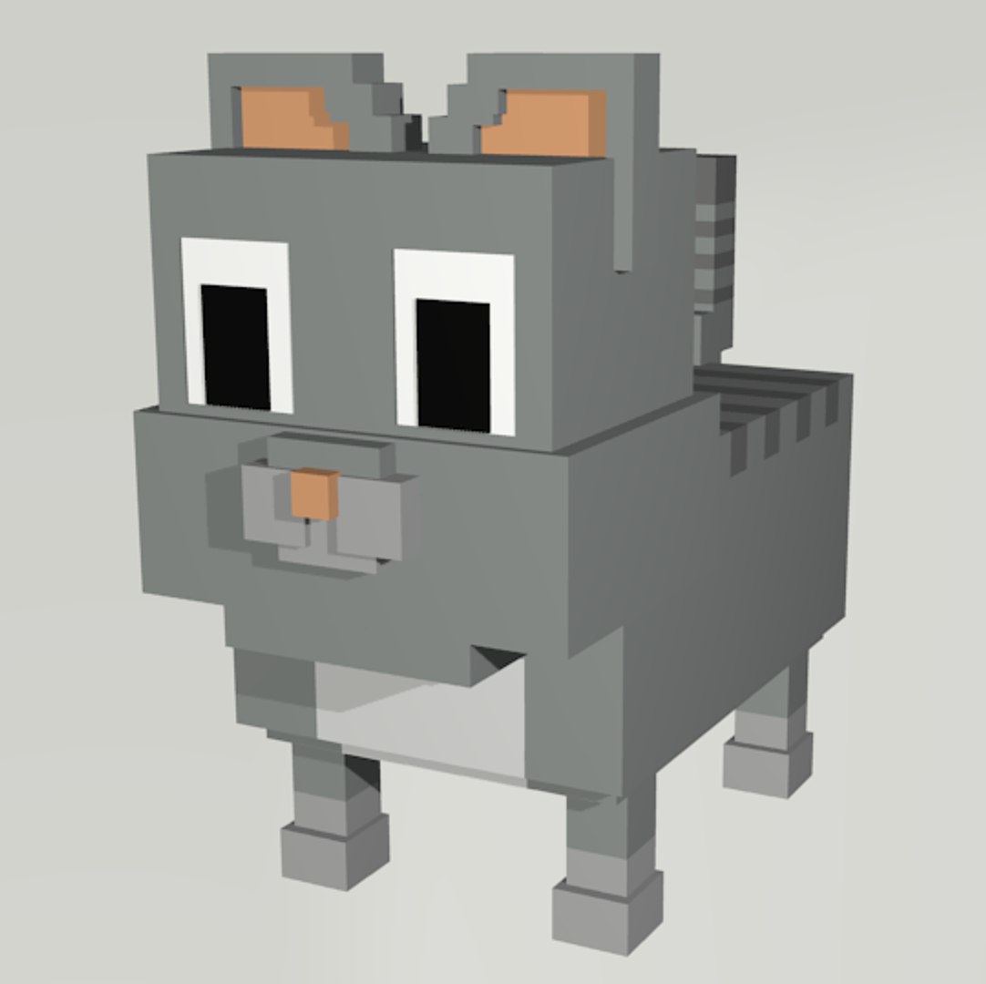 Cat Voxel 3D Model - TurboSquid 1385756