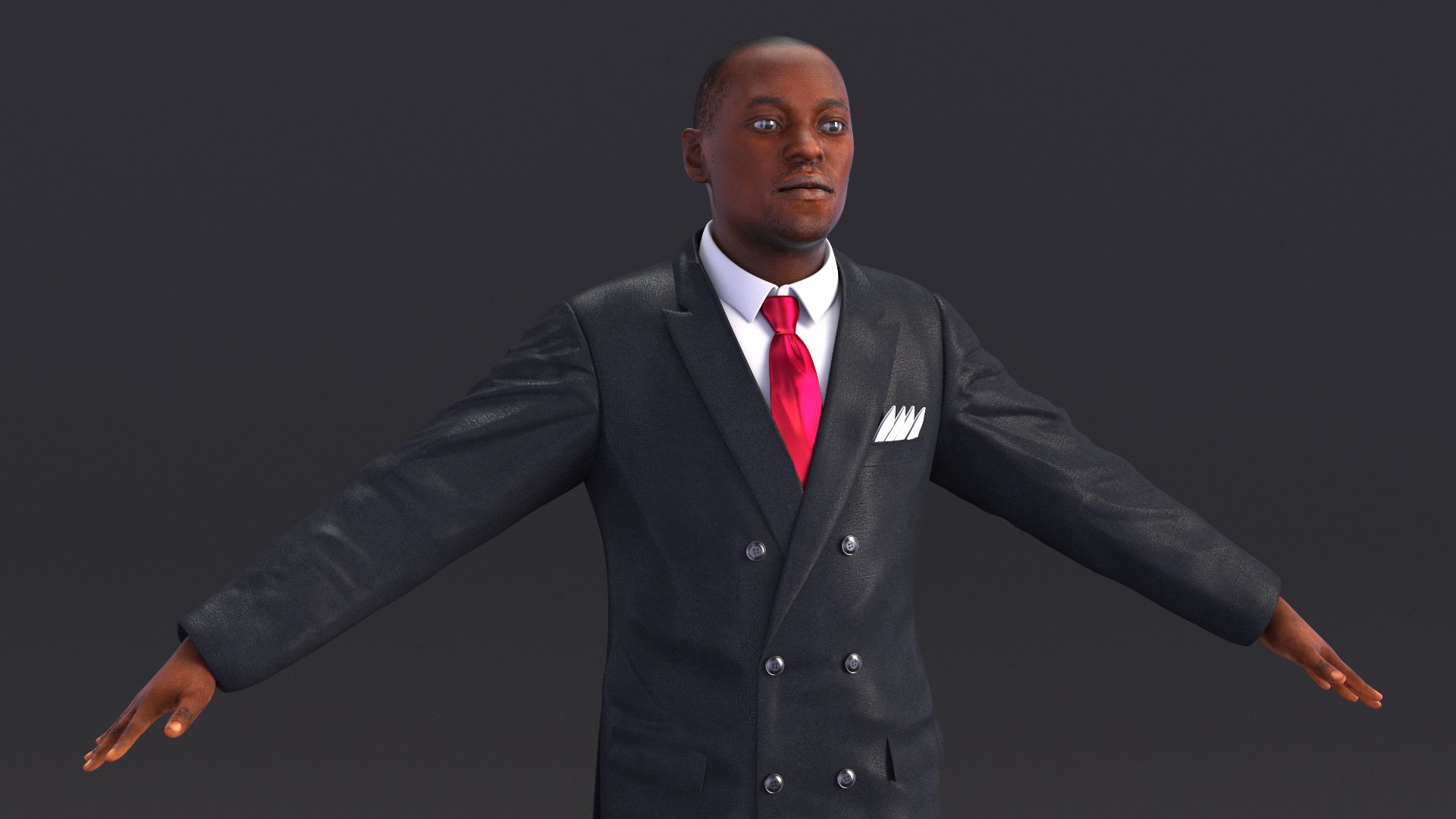 Handsome African American Business Man Entrepreneur Model - TurboSquid ...