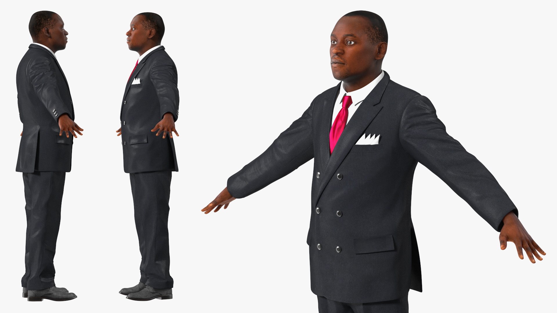 Handsome African American Business Man Entrepreneur Model - TurboSquid ...