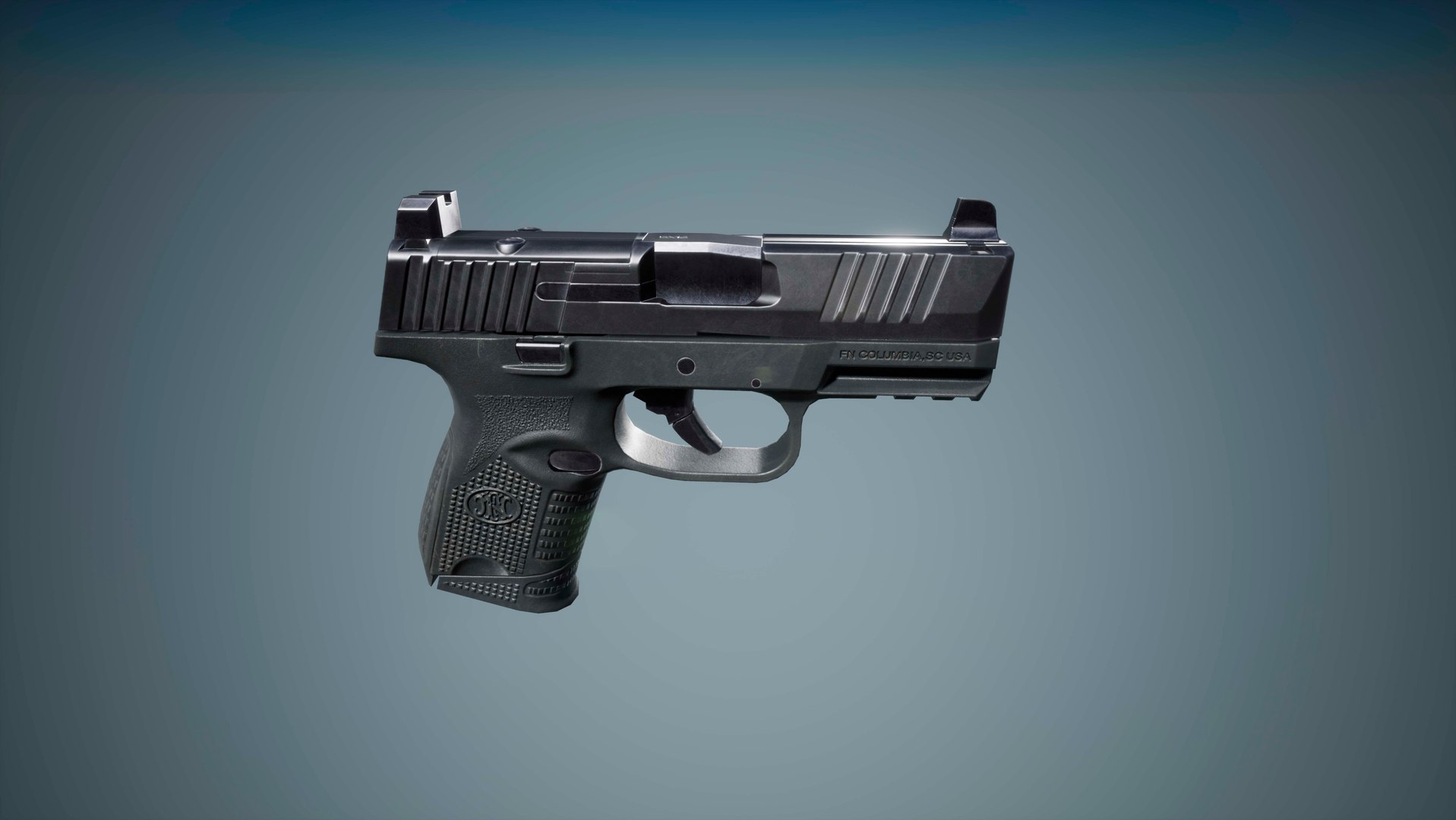 3D FN 509 Compact MRD BLK Model - TurboSquid 1749045