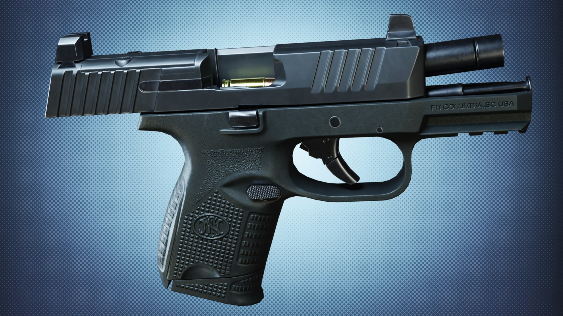 3D FN 509 Compact MRD BLK Model - TurboSquid 1749045