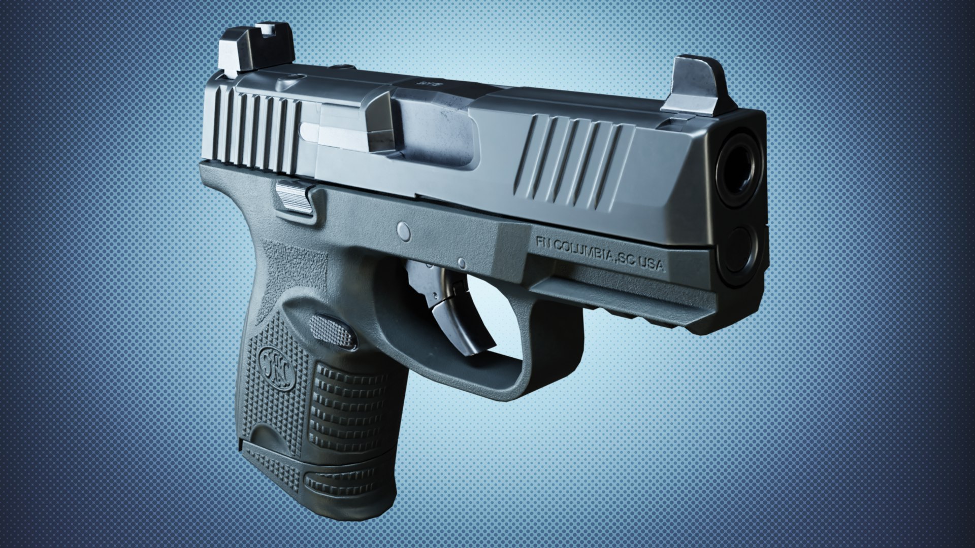 3D FN 509 Compact MRD BLK Model - TurboSquid 1749045