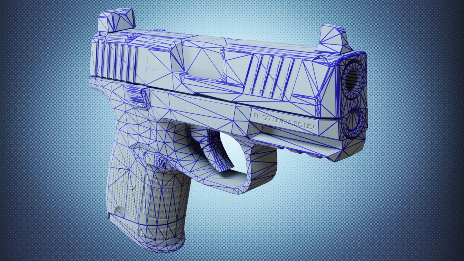 3D FN 509 Compact MRD BLK Model - TurboSquid 1749045