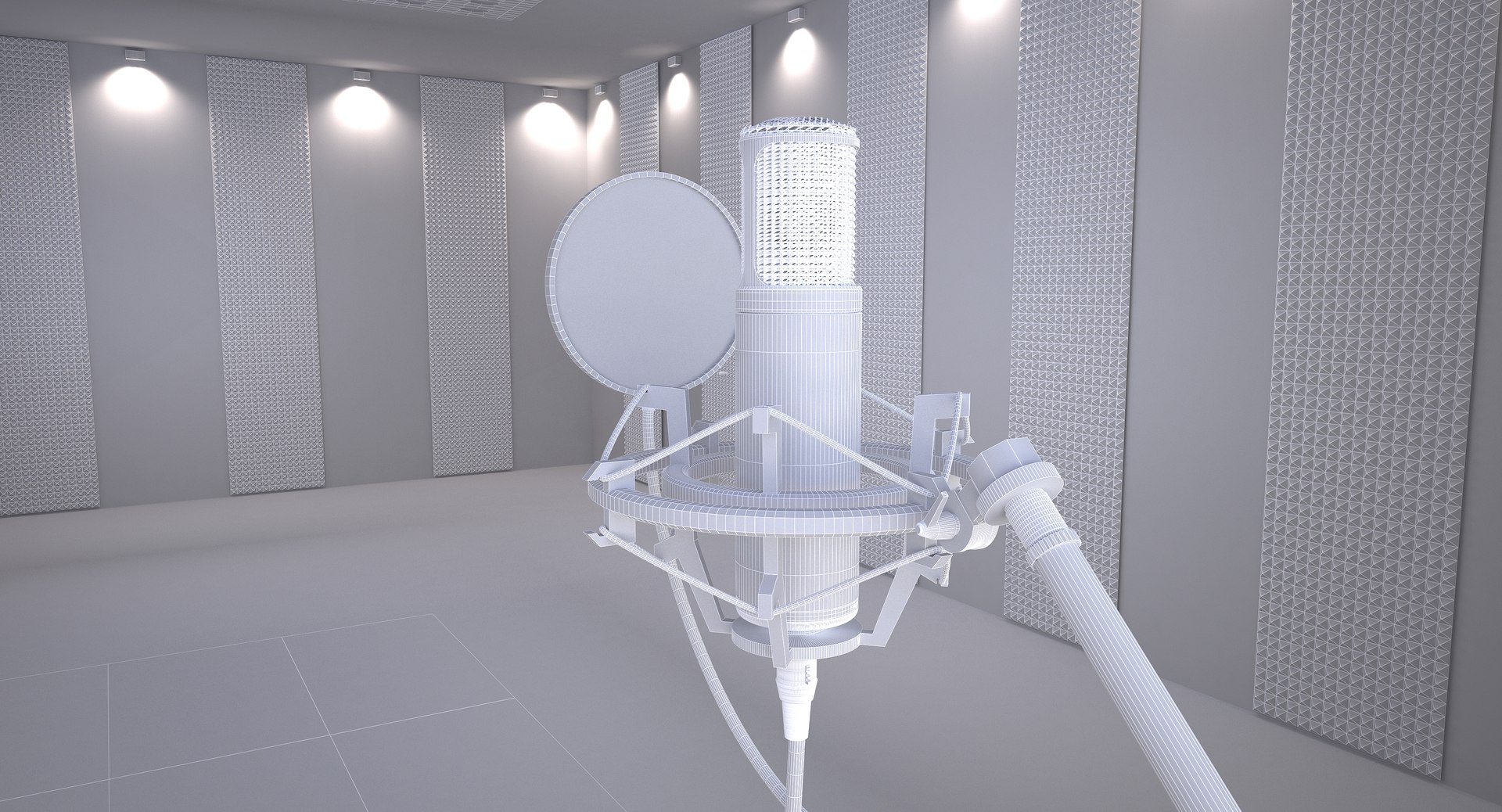 3D music practice room studio model - TurboSquid 1524664