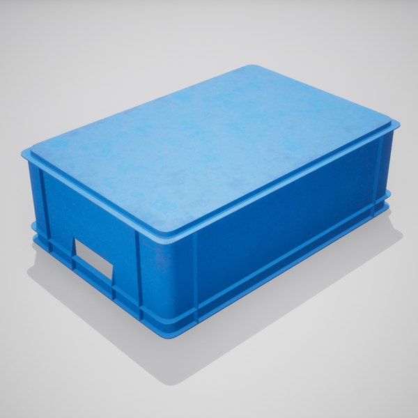 3D plastic stacking box blue model - TurboSquid 1300582