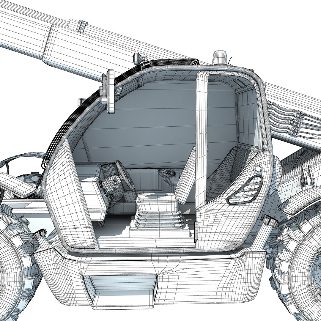 Telescopic Handler Forklift 3D Model - TurboSquid 1238797