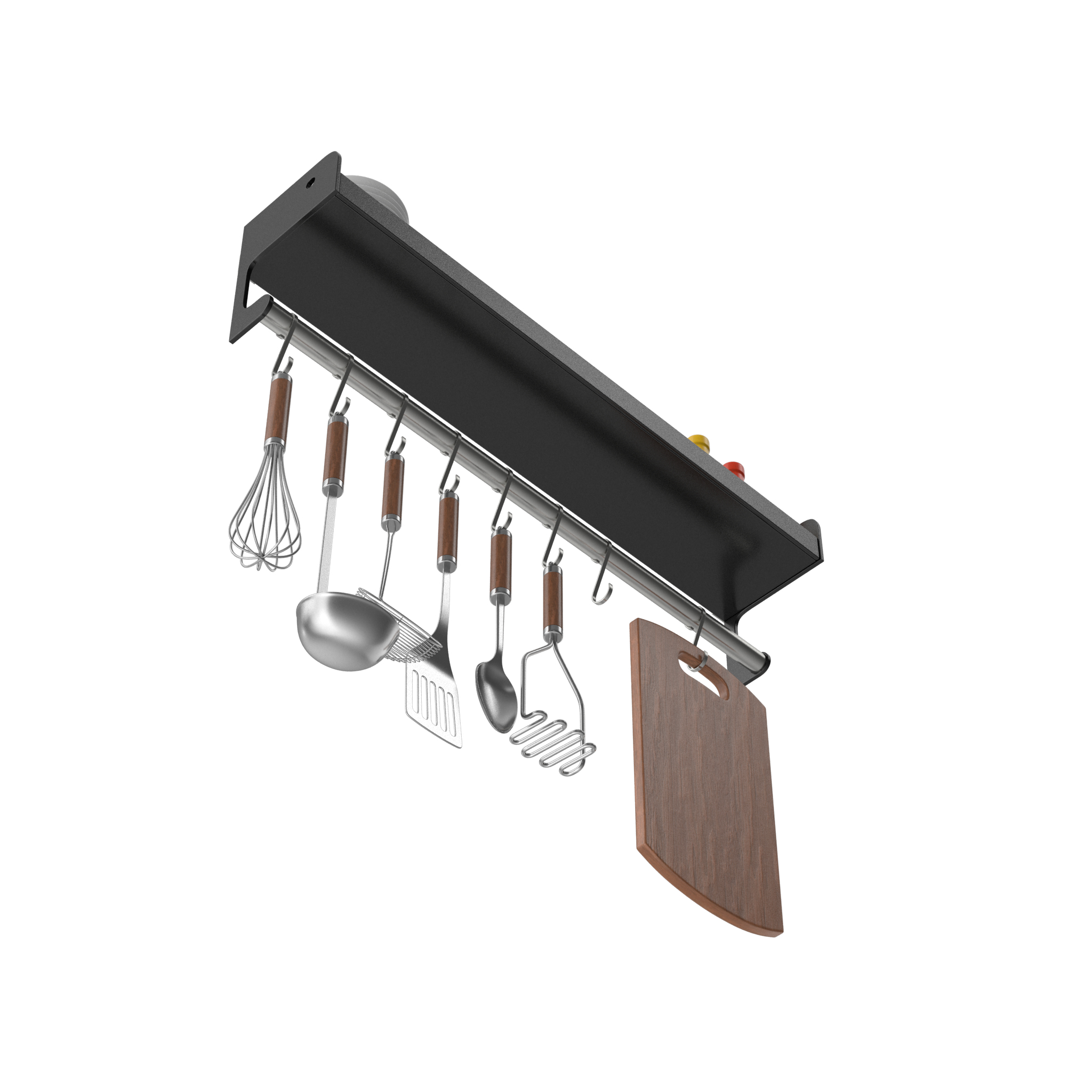 3D Kitchen Rack With Hooks - TurboSquid 1918022