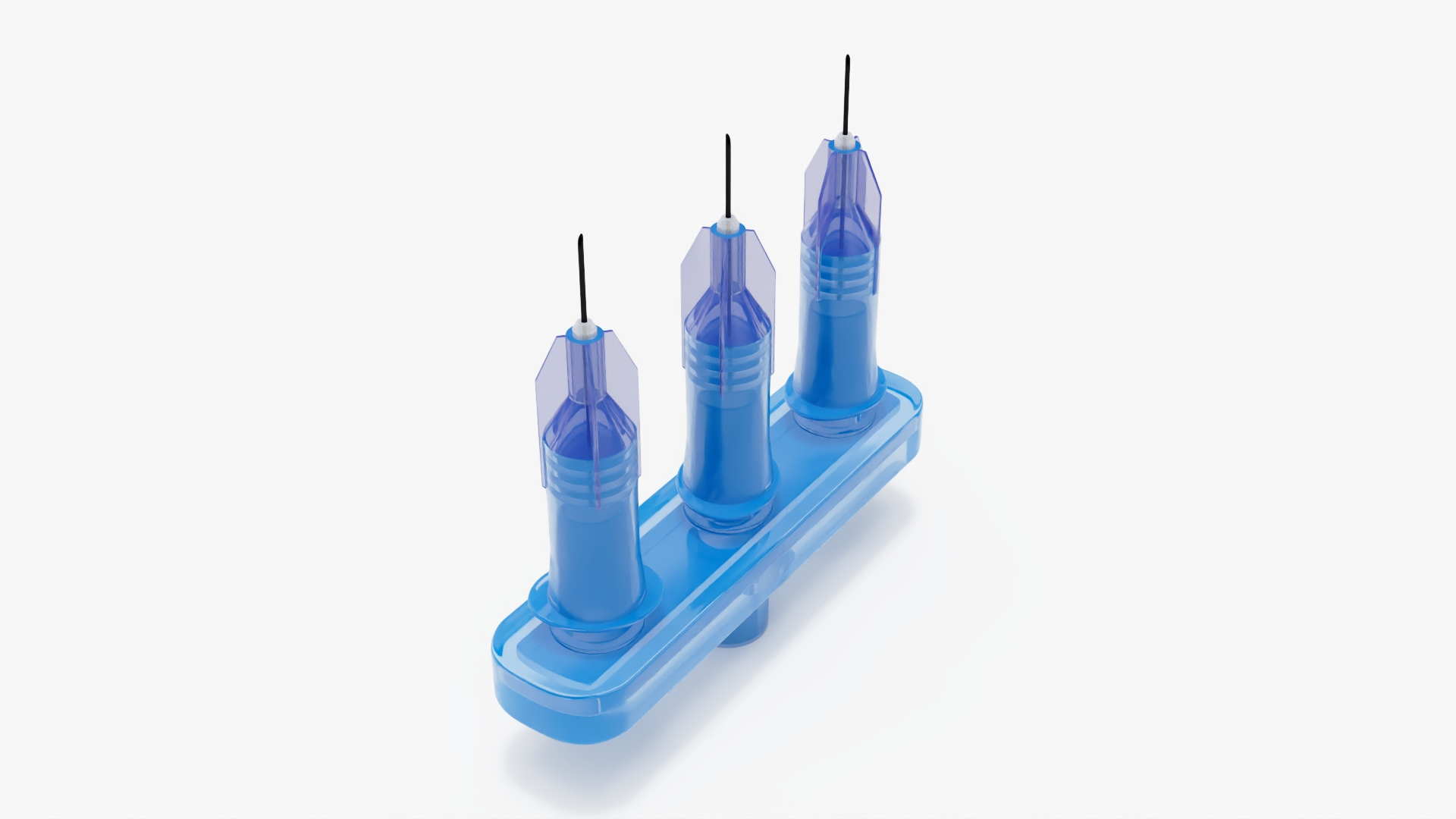 3D Multi Injector 3 Needles Straight Blue Model - TurboSquid 2247294