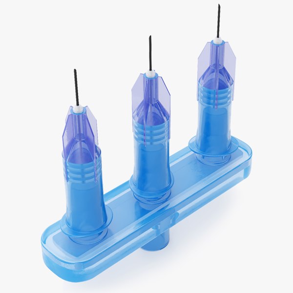 modelo 3d Multi Inyector 3 Agujas Recta Azul - TurboSquid 2247294