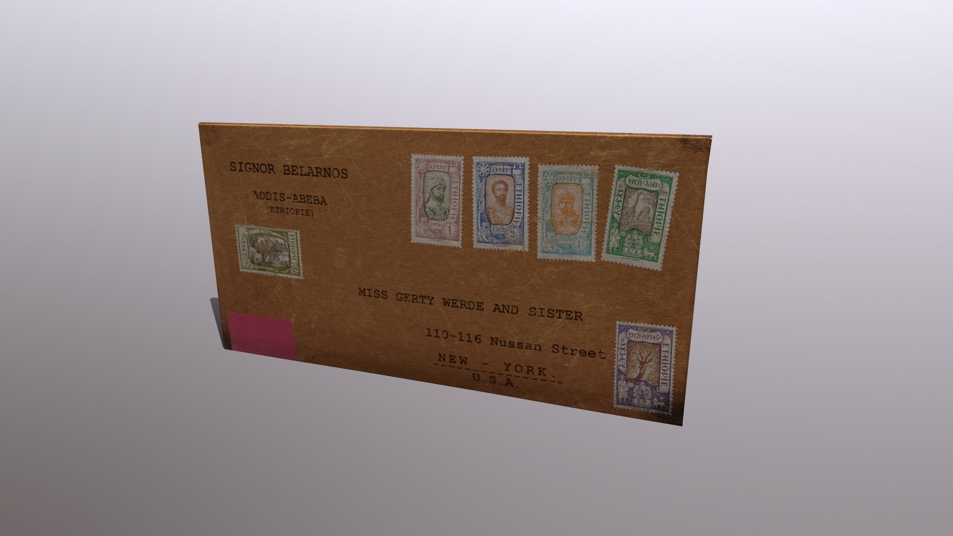 3D old letter - TurboSquid 1274006