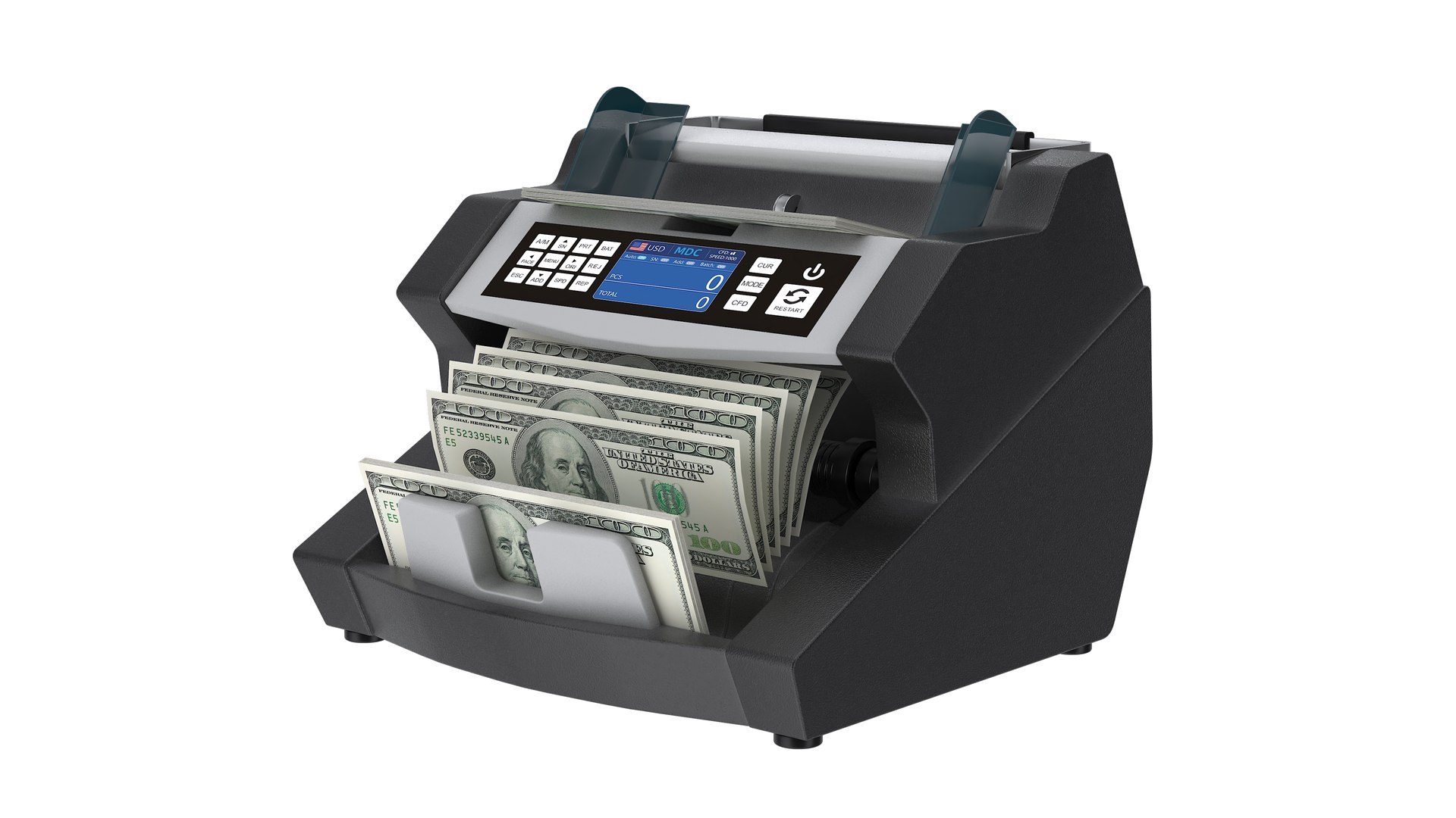 Cash Currency Counter Sorter Bills Dollar Model - TurboSquid 2282482