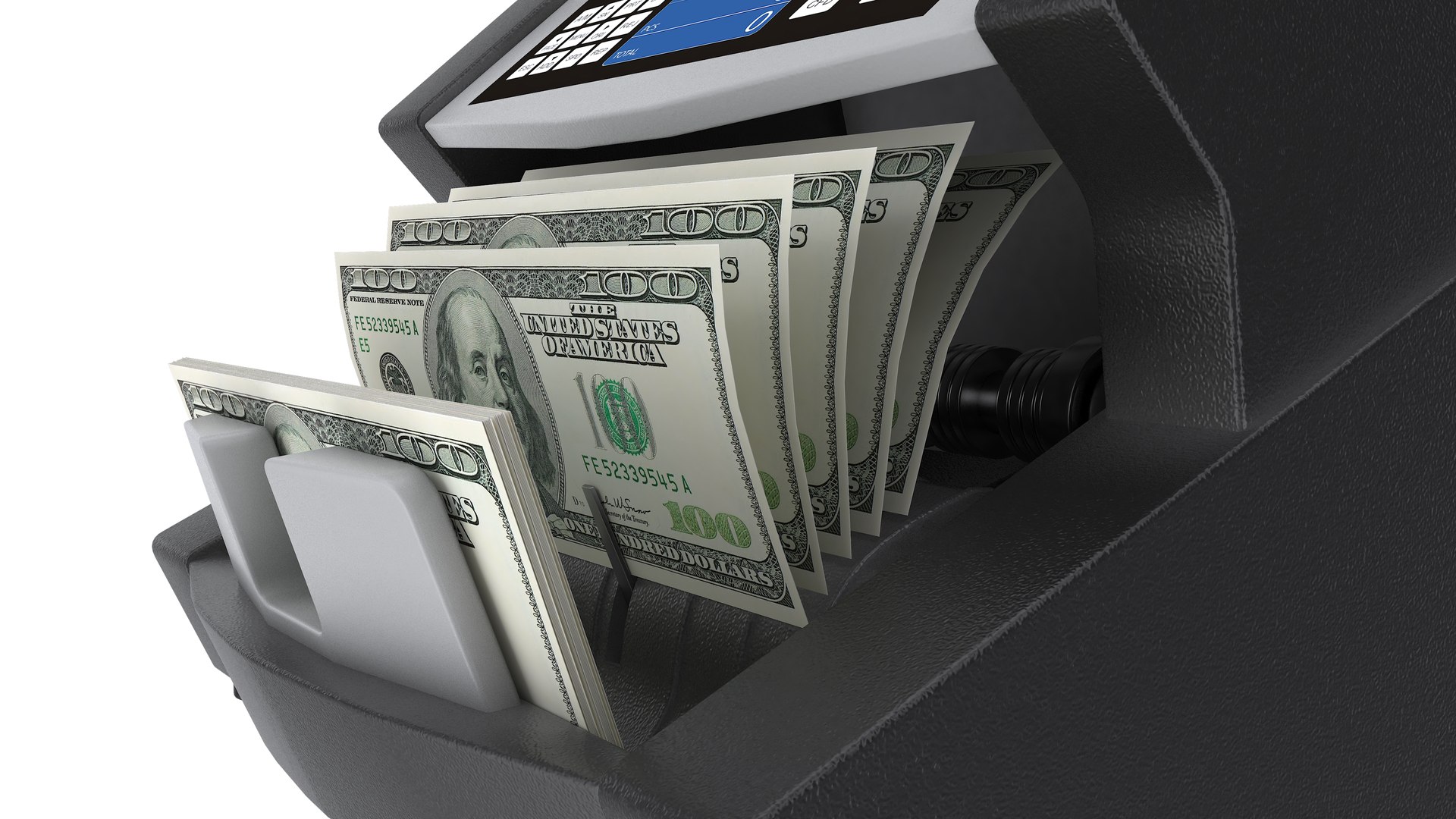 Cash Currency Counter Sorter Bills Dollar Model - TurboSquid 2282482