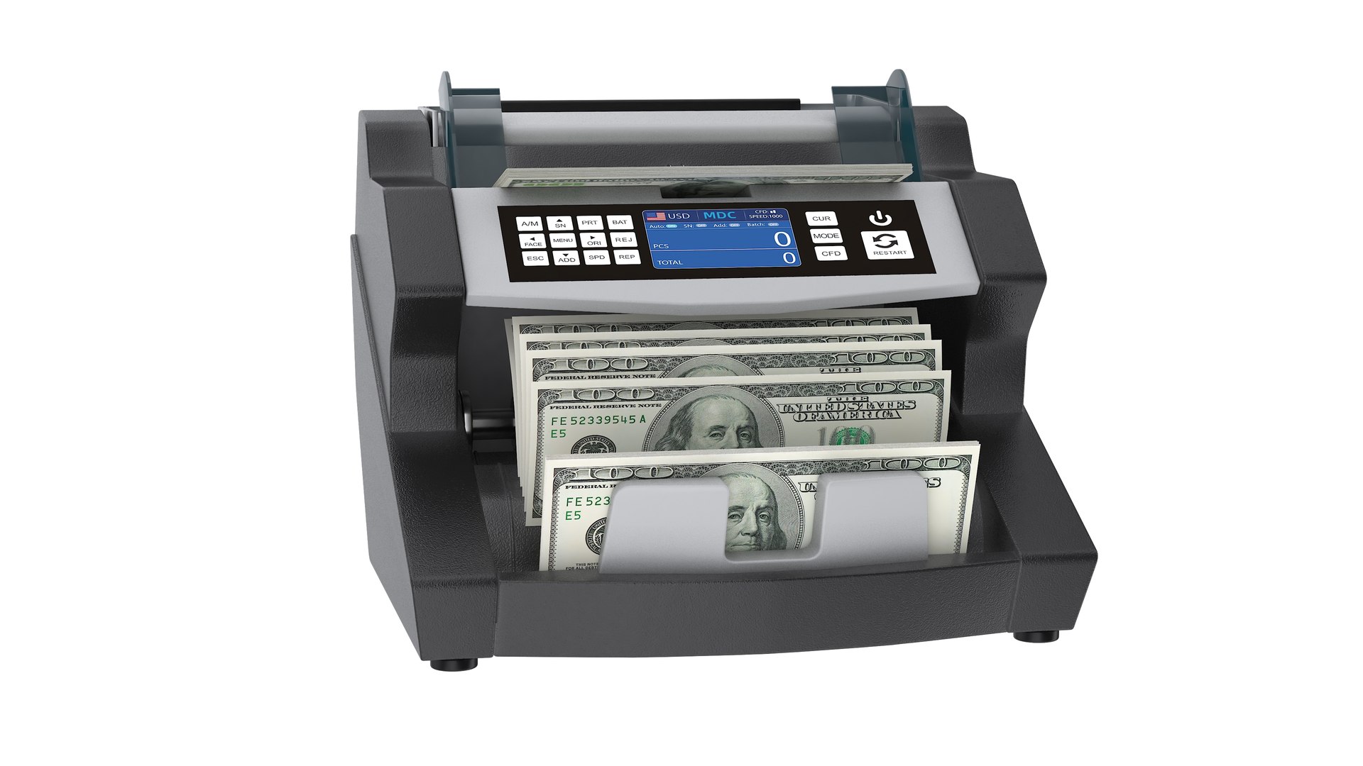 Cash Currency Counter Sorter Bills Dollar Model - TurboSquid 2282482