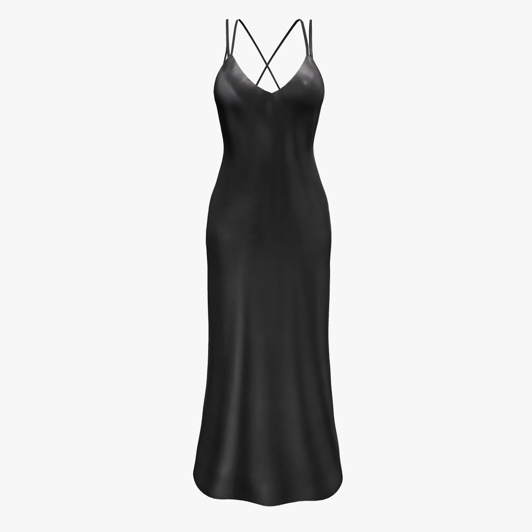 3D Spaghetti Cross Straps Dress - TurboSquid 1829823