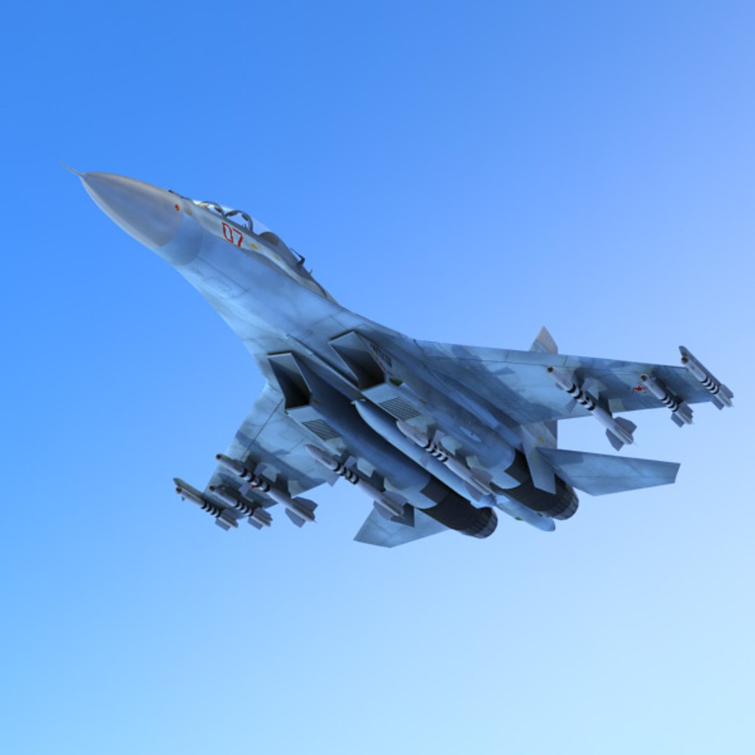 3d Sukhoi Su-27 Ub Flanker Model