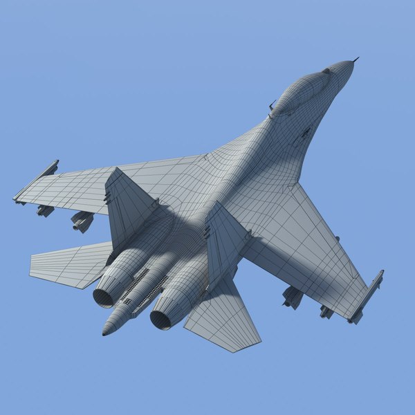 3d sukhoi su-27 ub flanker model